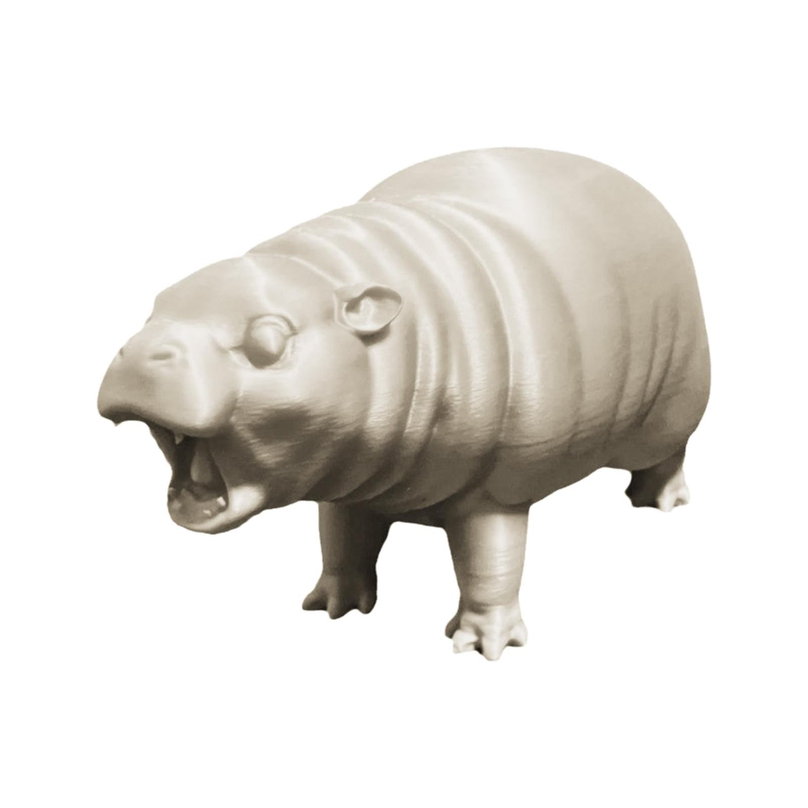 KUOZHUOW Hippo Toy Bouncing Pig Pygmy Hippopotamus Statue Hippopotamus ...