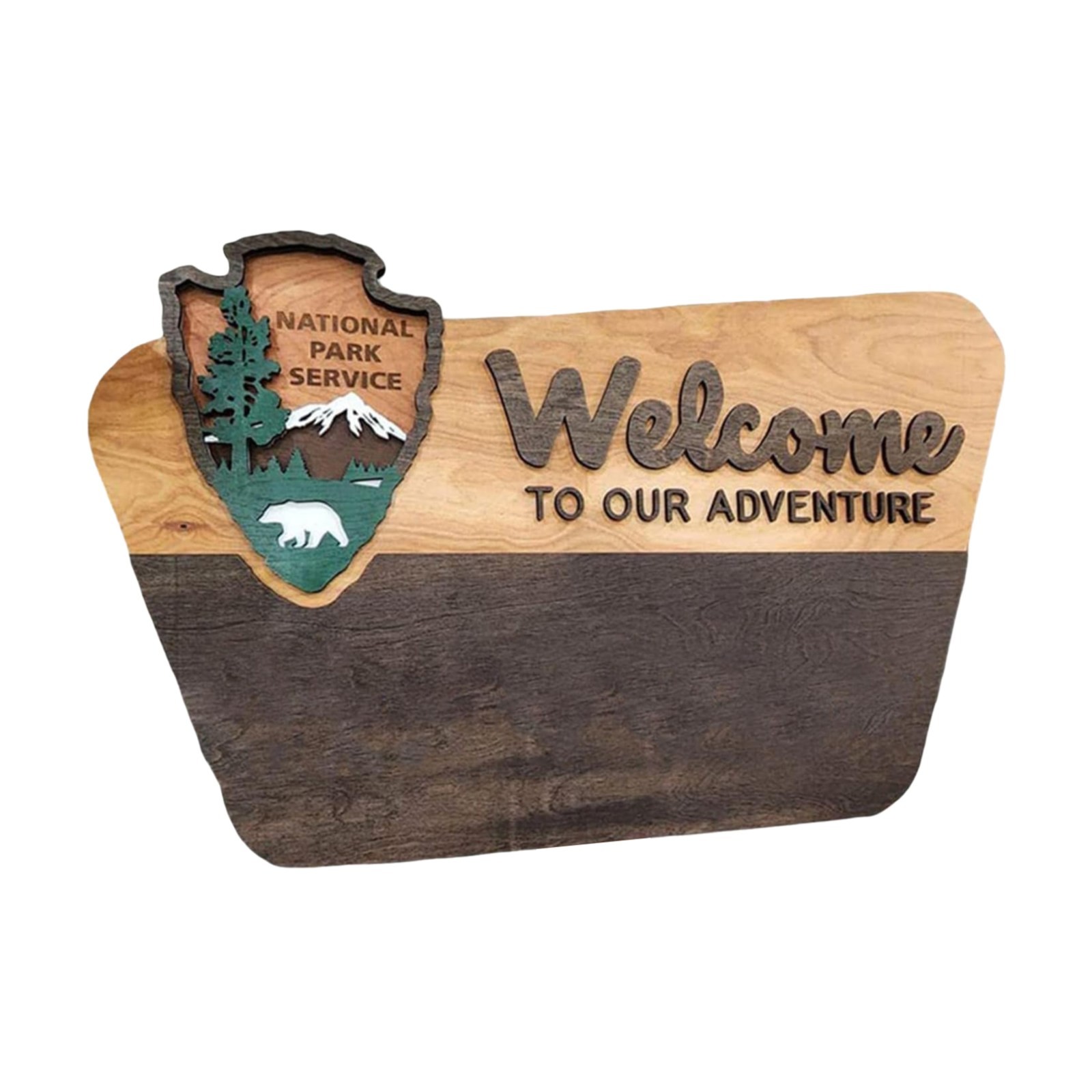KUOZHUOW National Park Service Welcome Sign 15" Camping Board for Park ...