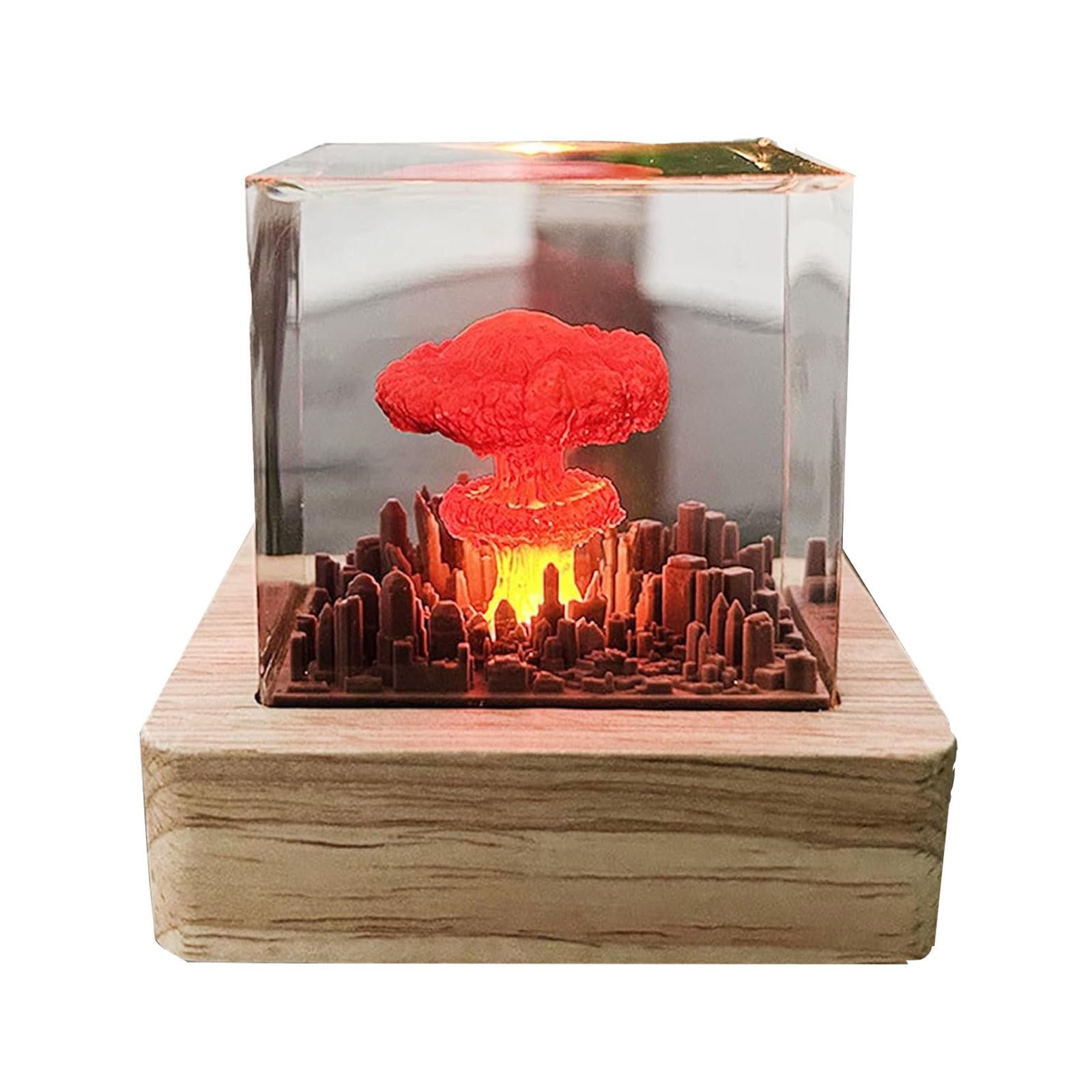KUOZHUOW Volcano Night Lights Lava Lamp Volcano Eruption Ornament 3D ...
