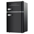 KUPPET Small Kitchen Fridge Retro Mini 2-Door Compact Refrigerator for ...