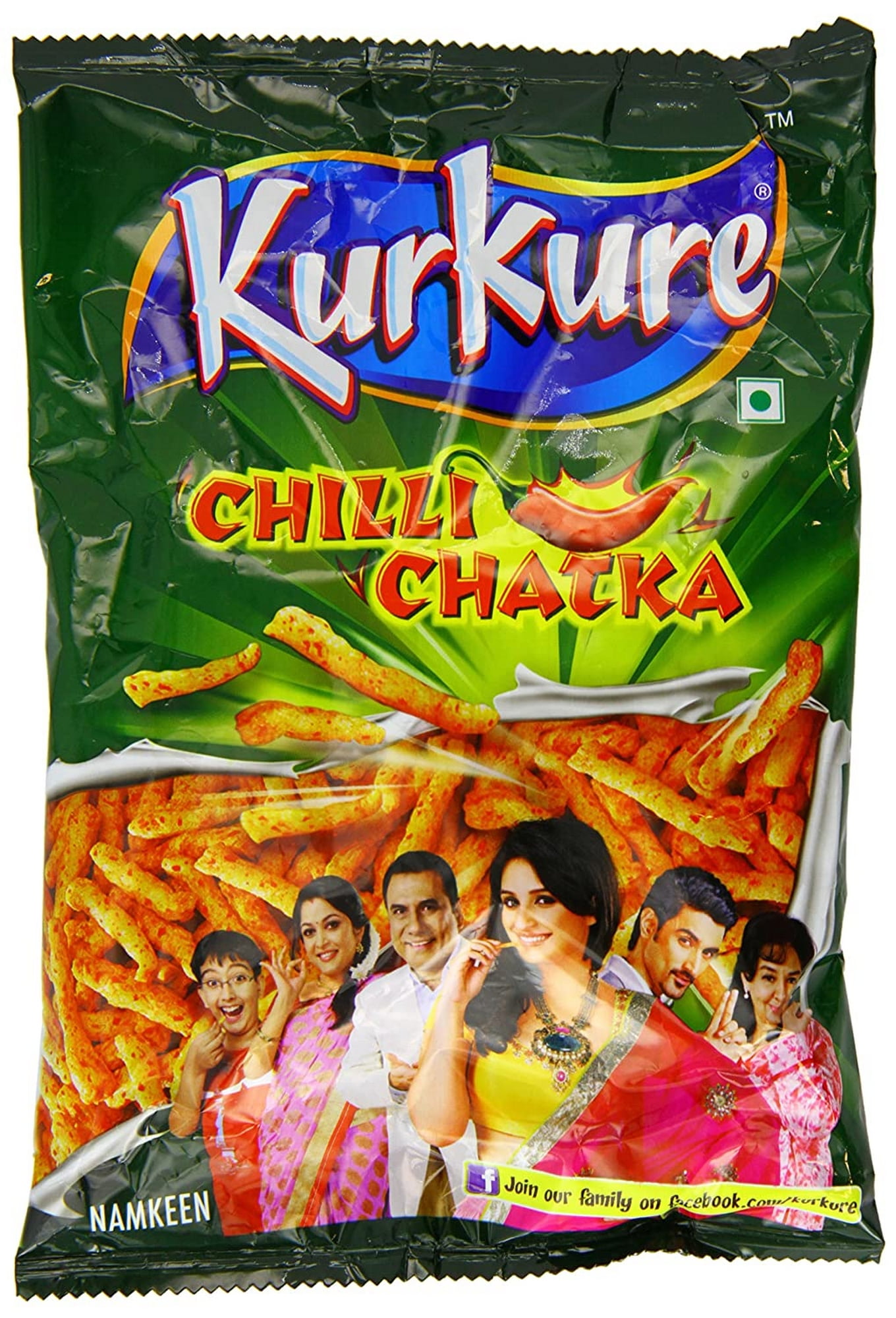 KURKURE Extra Spicy Chilli Chatka Snack, Pack of 6 - 3.17oz, Origin ...