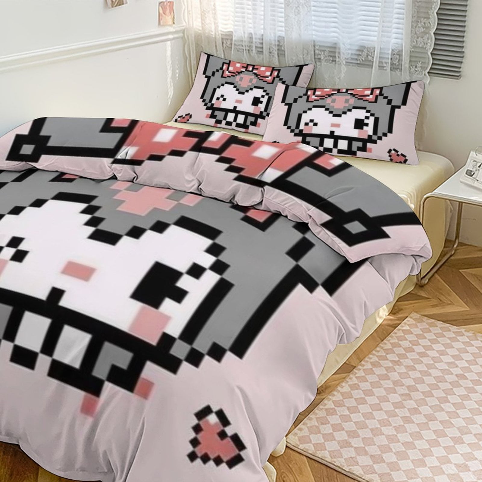 KURO-MI Bedding Set Anime Three-piece for Boys Girls Teens Full KURO-MI ...