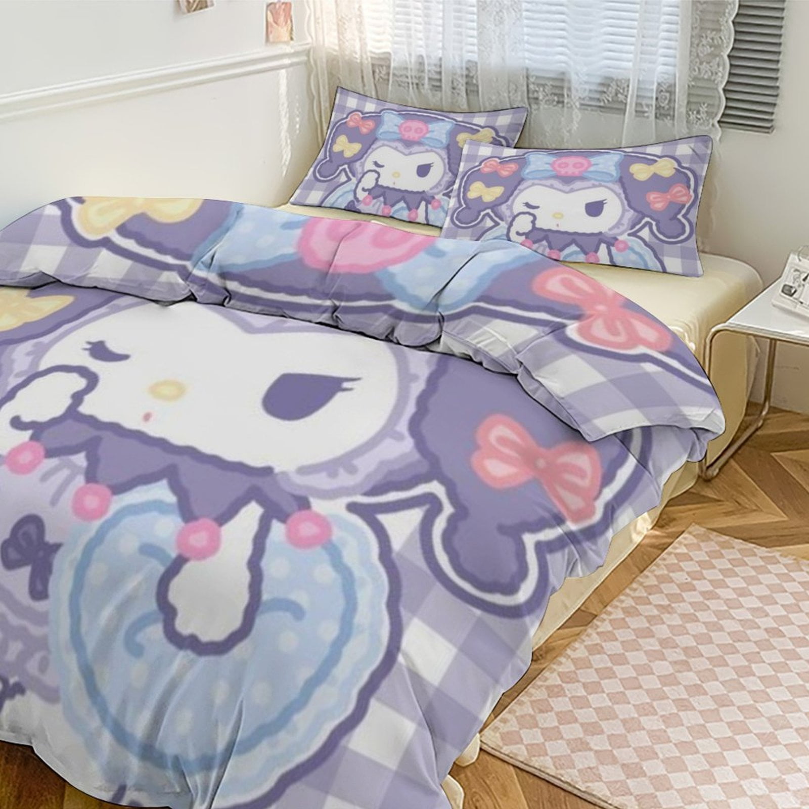 KURO-MI Bedding Set Anime Three-piece for Boys Girls Teens Full KURO-MI ...