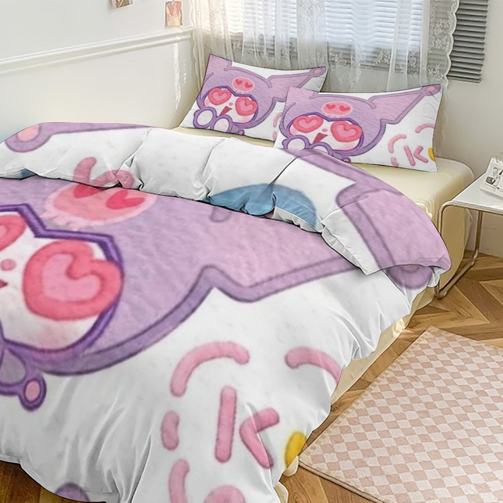 KURO-MI Bedding Set Anime Three-piece for Boys Girls Teens Full KURO-MI ...