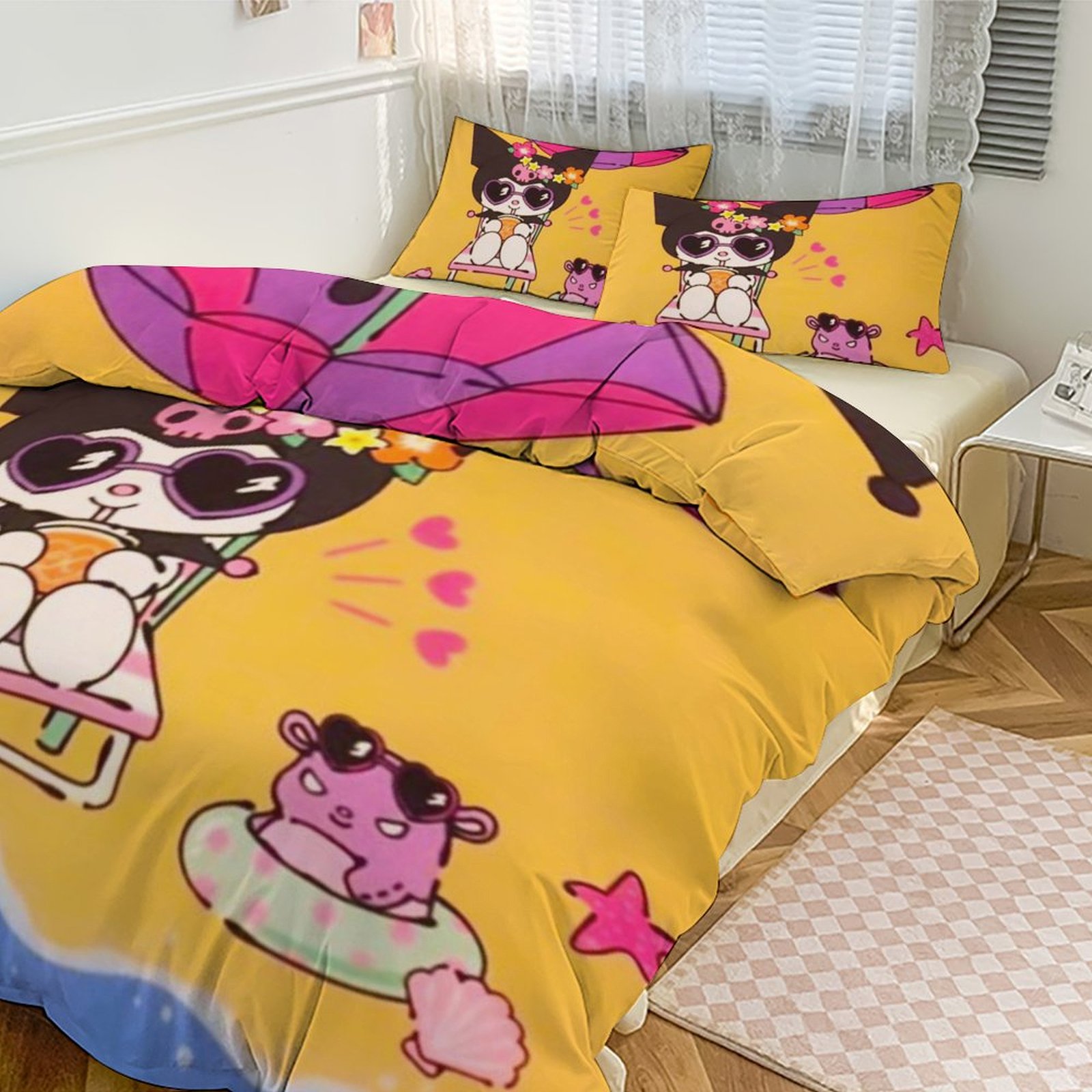 KURO-MI Bedding Set Anime Three-piece for Boys Girls Teens King KURO-MI ...