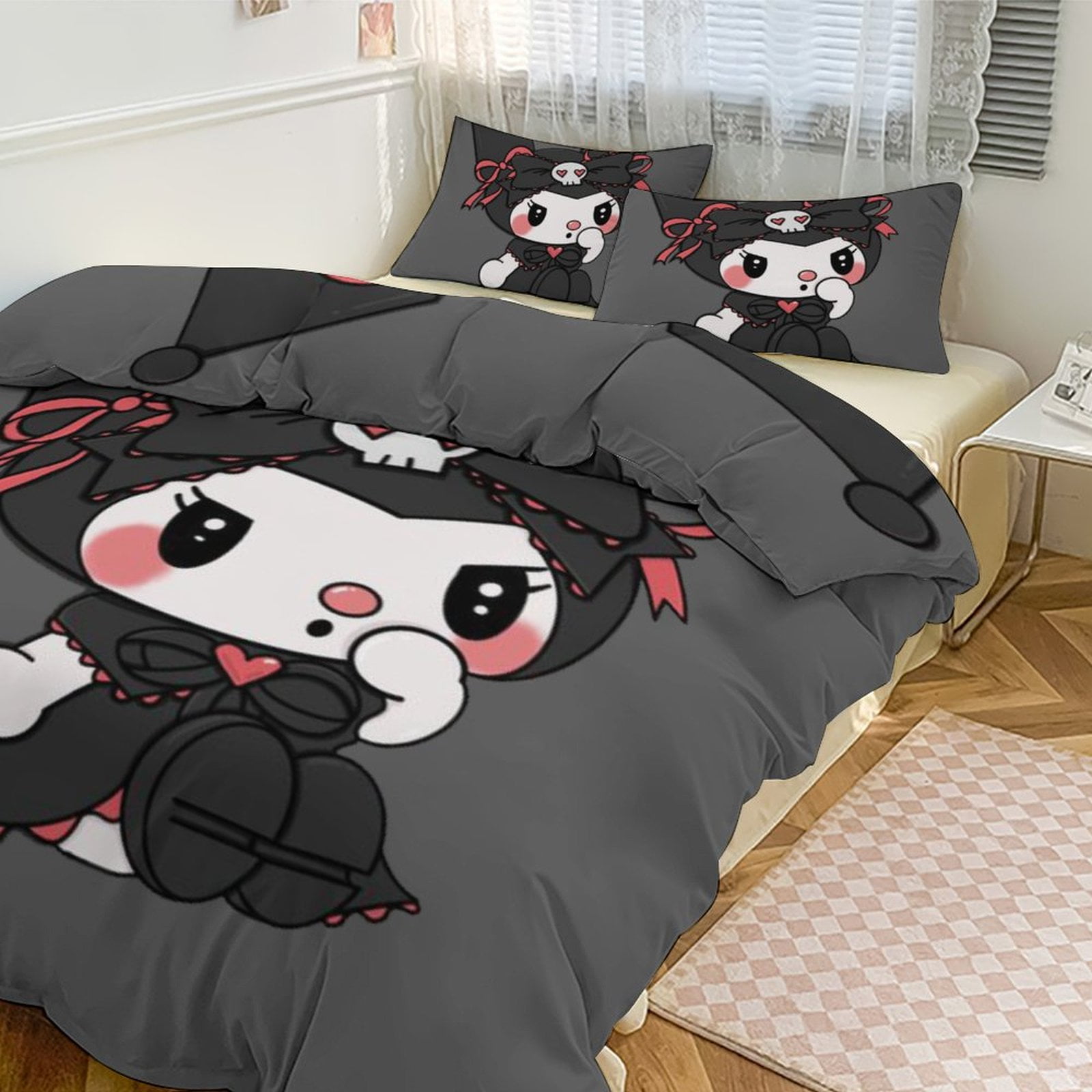 KURO-MI Bedding Set Anime Three-piece for Boys Girls Teens King KURO-MI ...