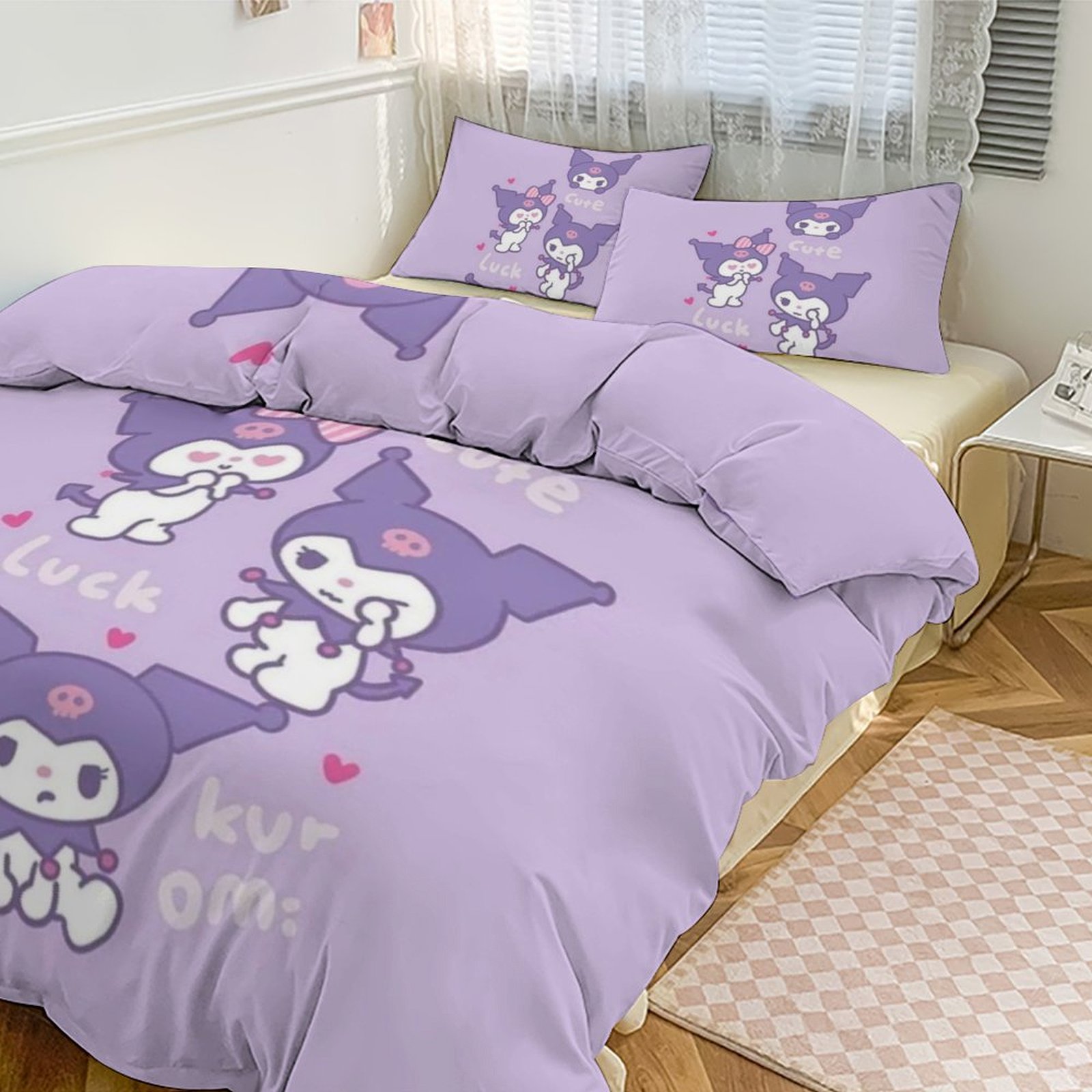 KURO-MI Bedding Set Anime Three-piece for Boys Girls Teens King KURO-MI ...