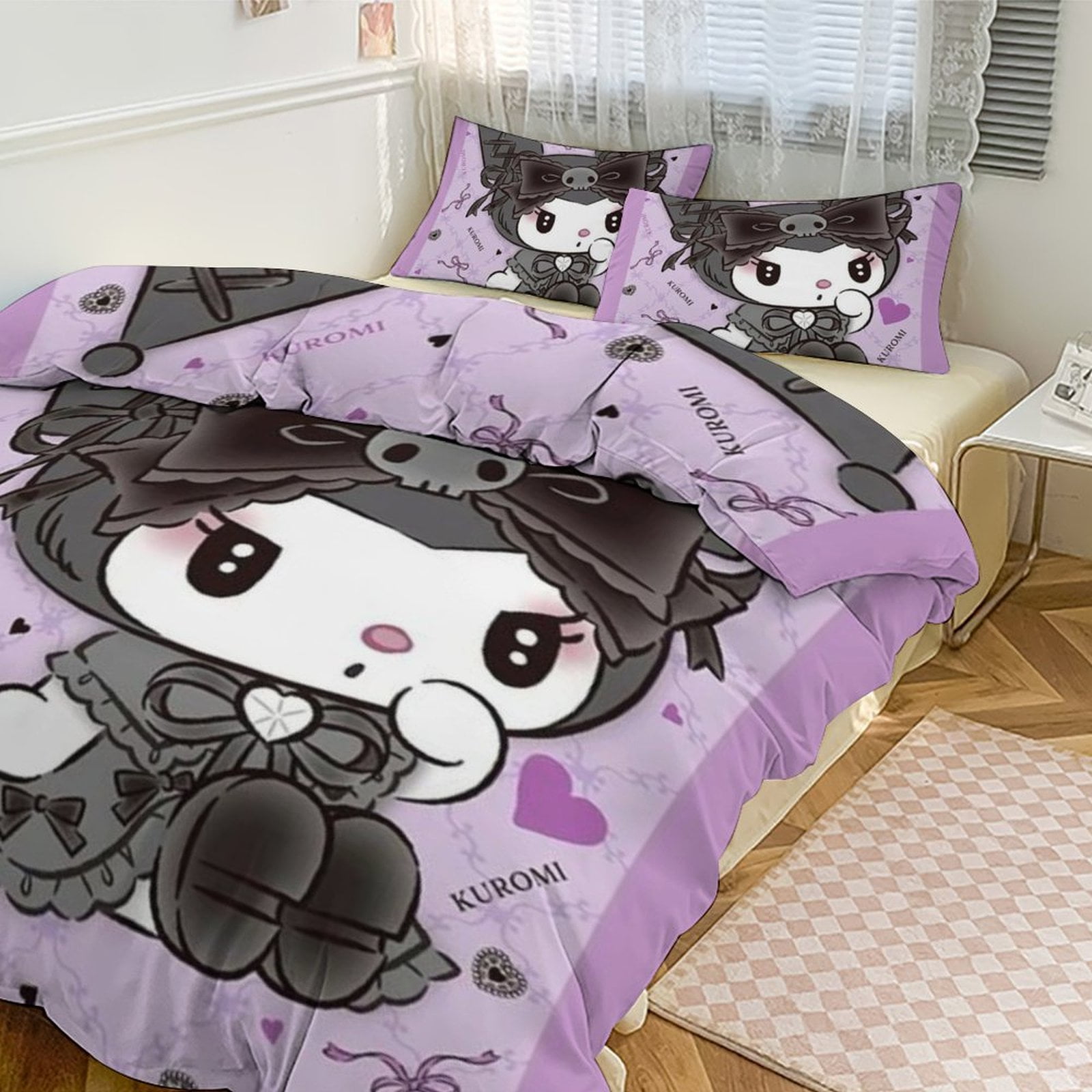KURO-MI Bedding Set Anime Three-piece for Boys Girls Teens King KURO-MI ...