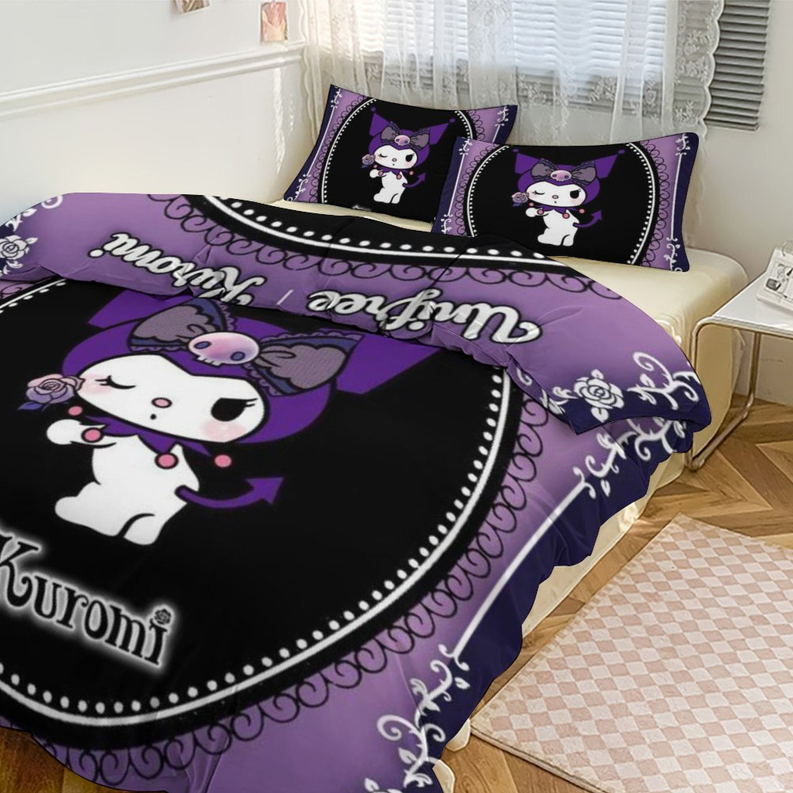 KURO-MI Bedding Set Anime Three-piece for Boys Girls Teens King KURO-MI ...