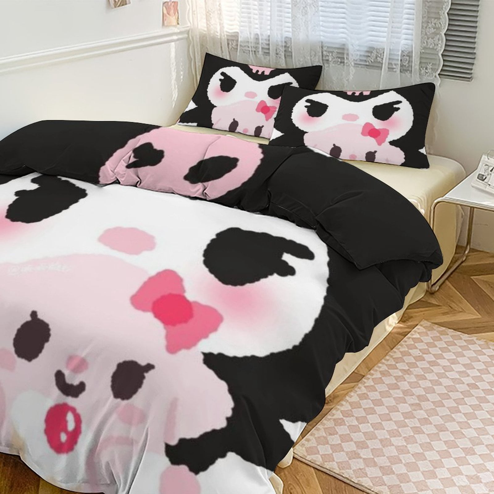 KURO-MI Bedding Set Anime Three-piece for Boys Girls Teens Queen KURO ...