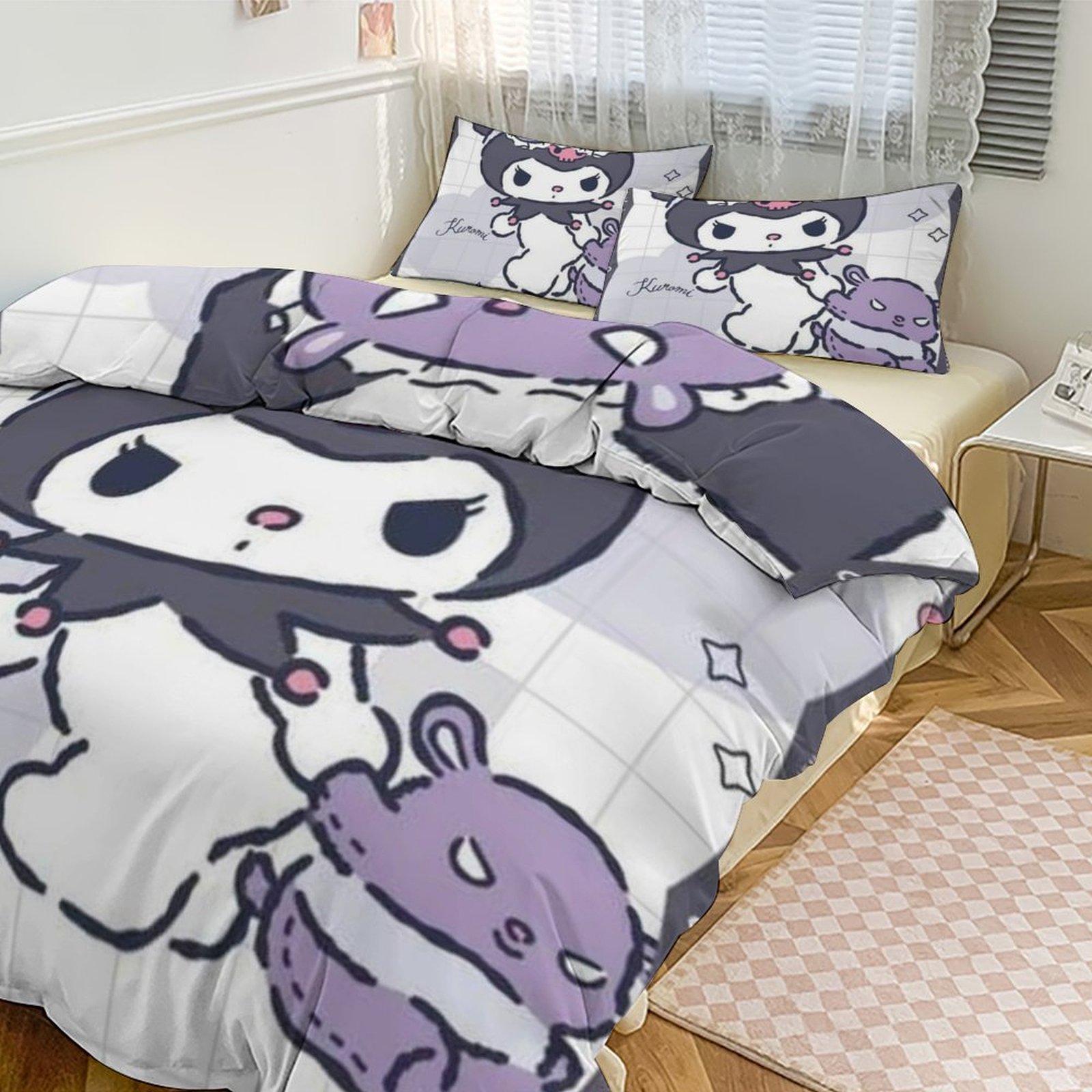KURO-MI Bedding Set Anime Three-piece for Boys Girls Teens Queen KURO ...