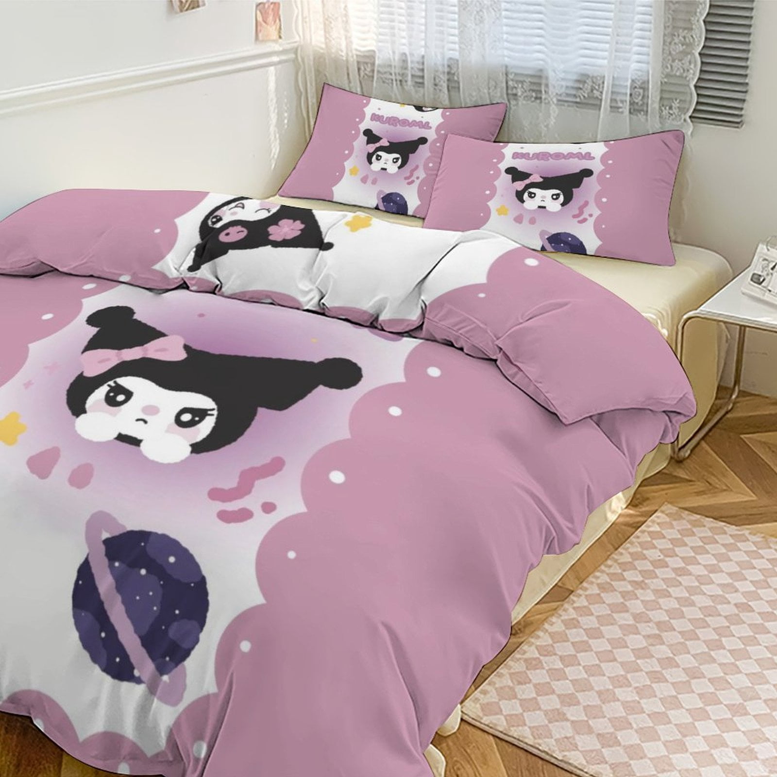 KURO-MI Bedding Set Anime Three-piece for Boys Girls Teens Queen KURO ...