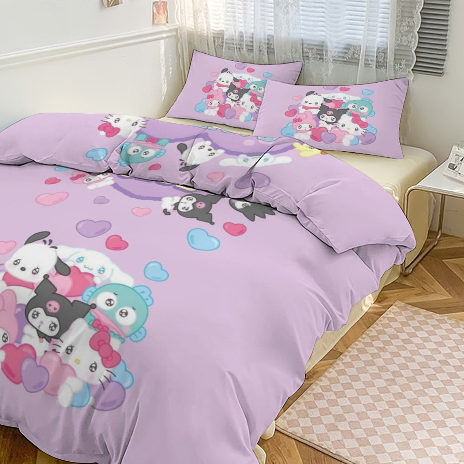 KURO-MI Bedding Set Anime Three-piece for Boys Girls Teens Queen KURO ...