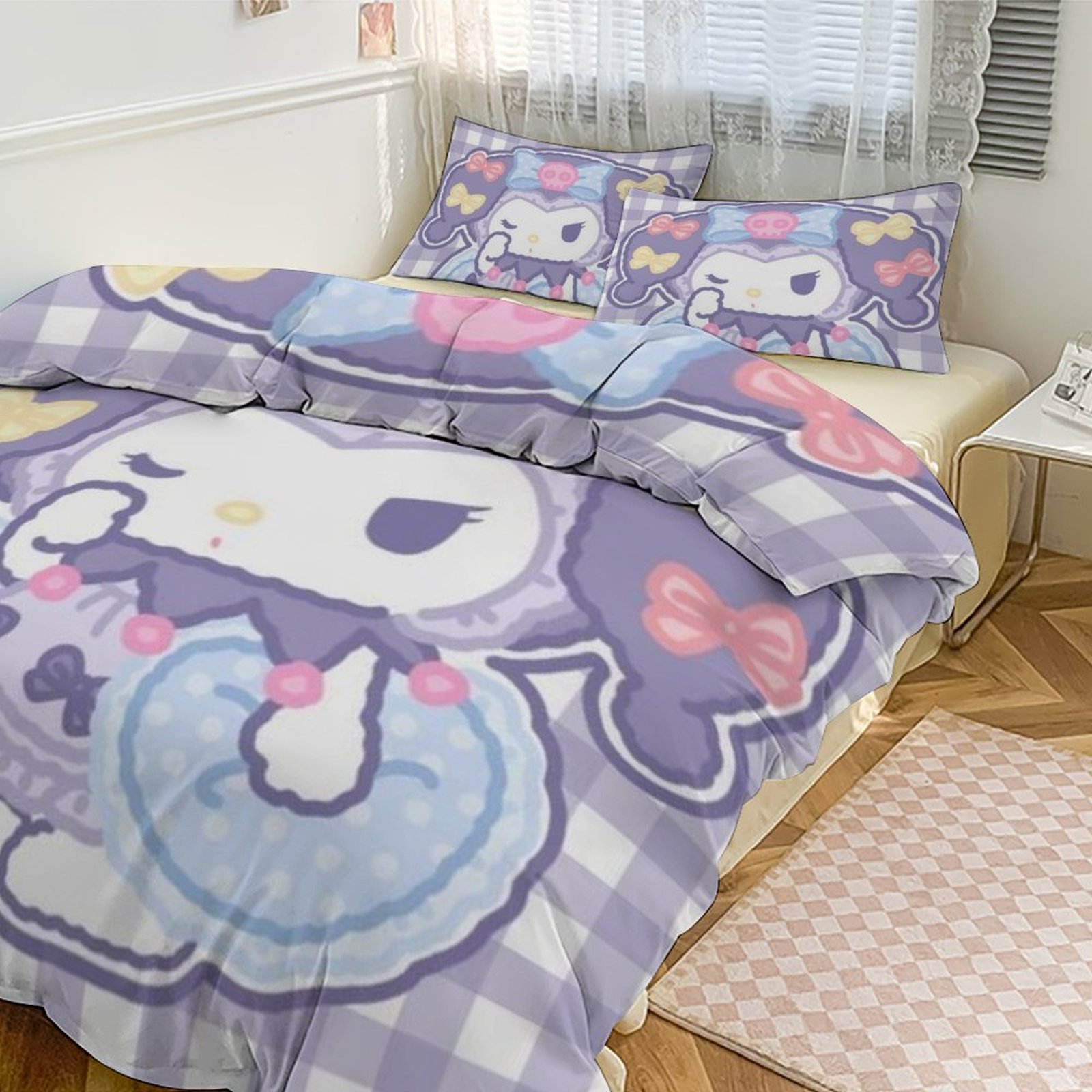 KURO-MI Bedding Set Anime Three-piece for Boys Girls Teens Queen KURO ...
