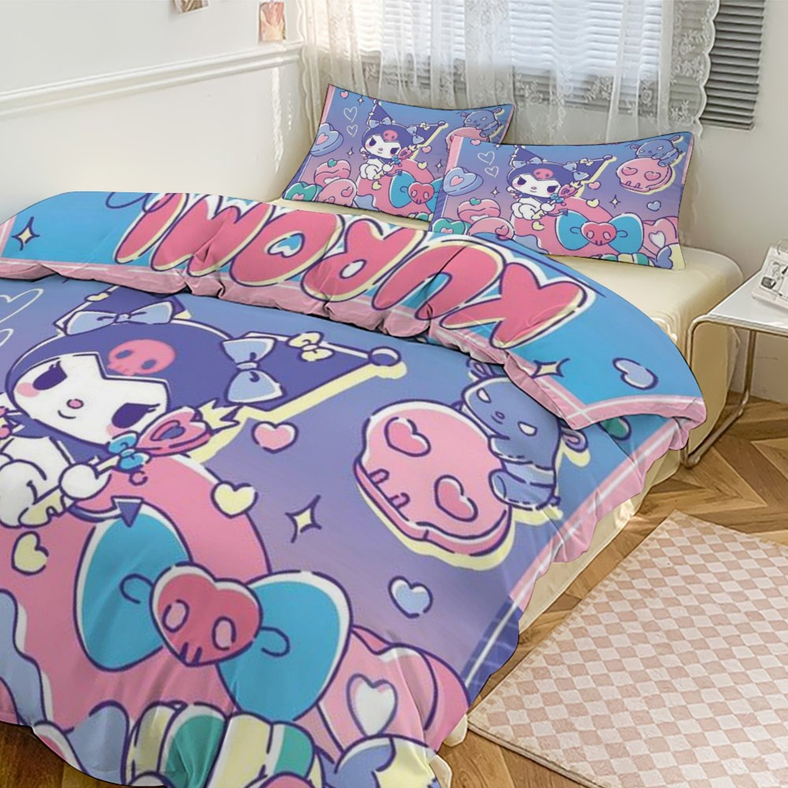 KURO-MI Bedding Set Anime Three-piece for Boys Girls Teens Twin KURO-MI ...