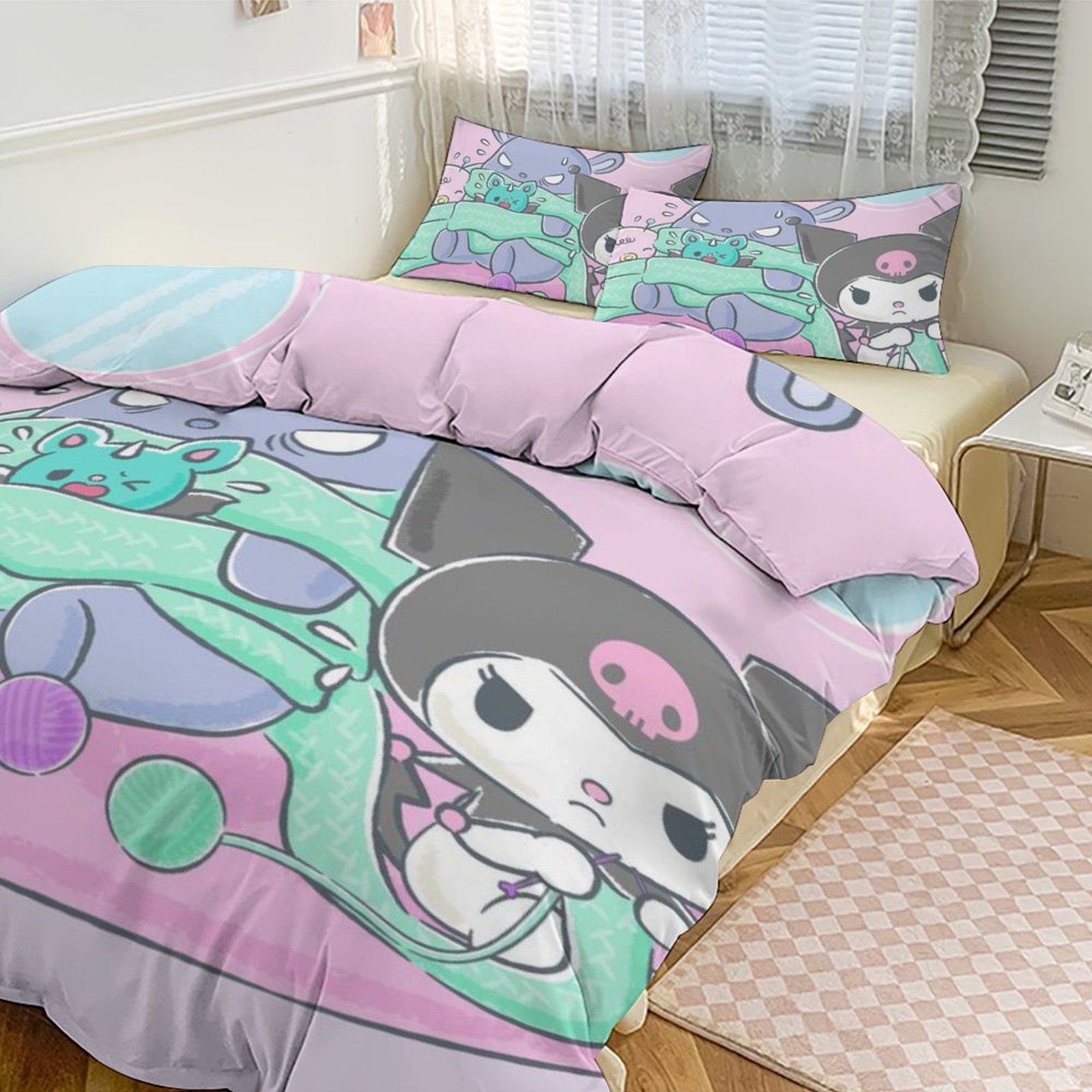 KURO-MI Bedding Set Anime Three-piece for Boys Girls Teens Twin KURO-MI ...