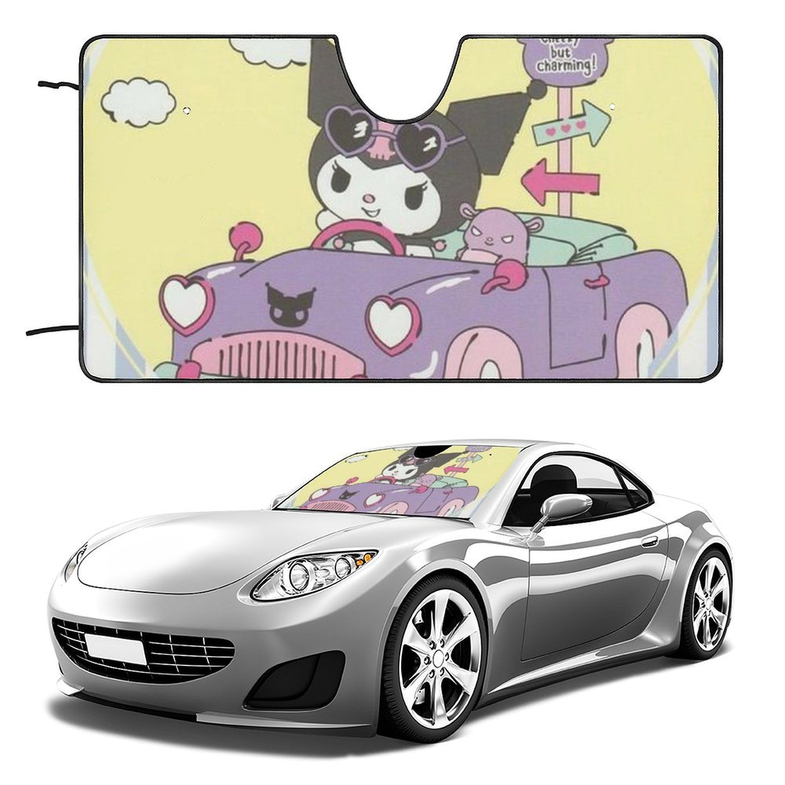 KUROMI Car Windshield Sunshade Anime for SUV pickup truck Gift 55"x30 ...