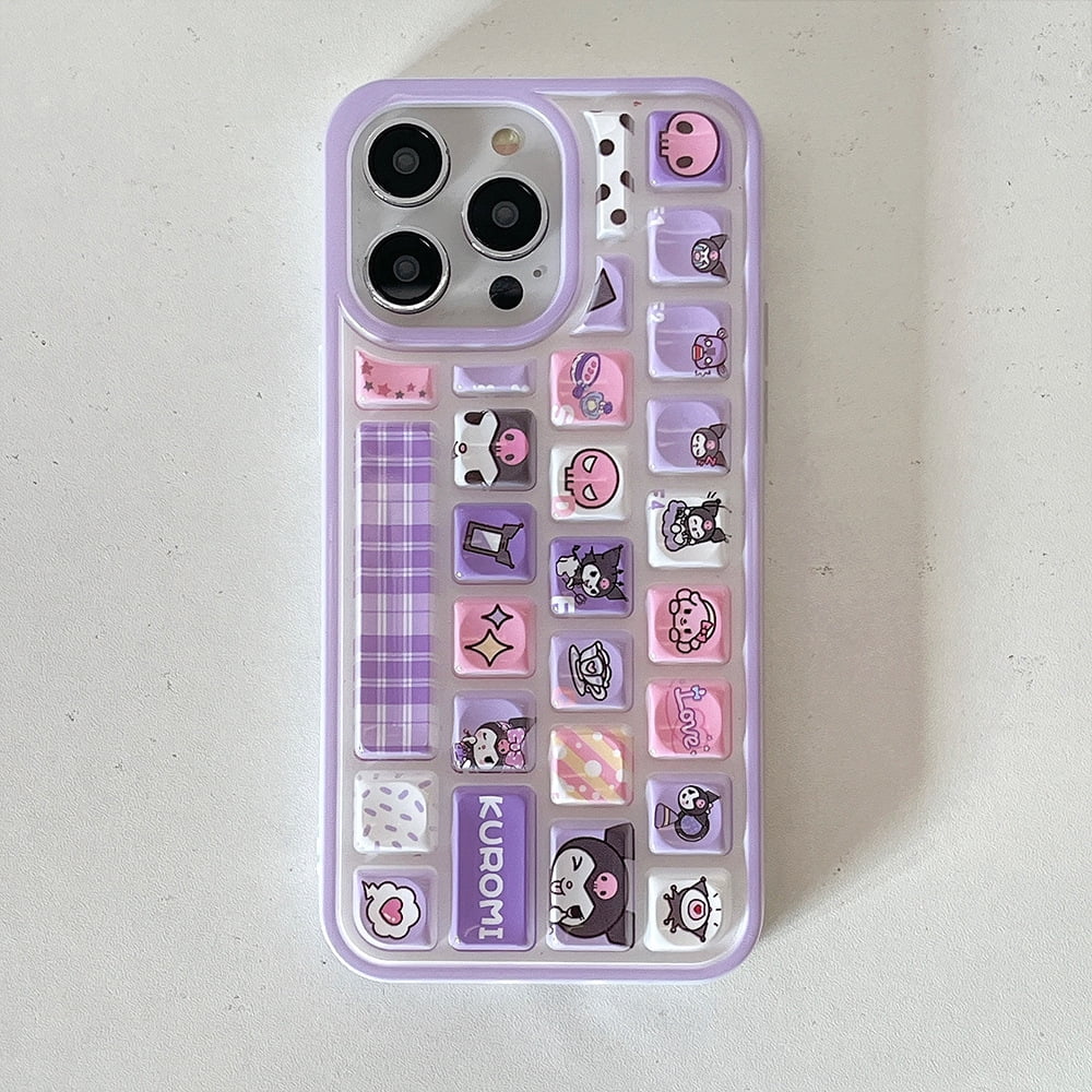 KUROMI Hello Kitty Purin keyboard for iphone 15 PRO MAX 14 13 12 11 16 ...