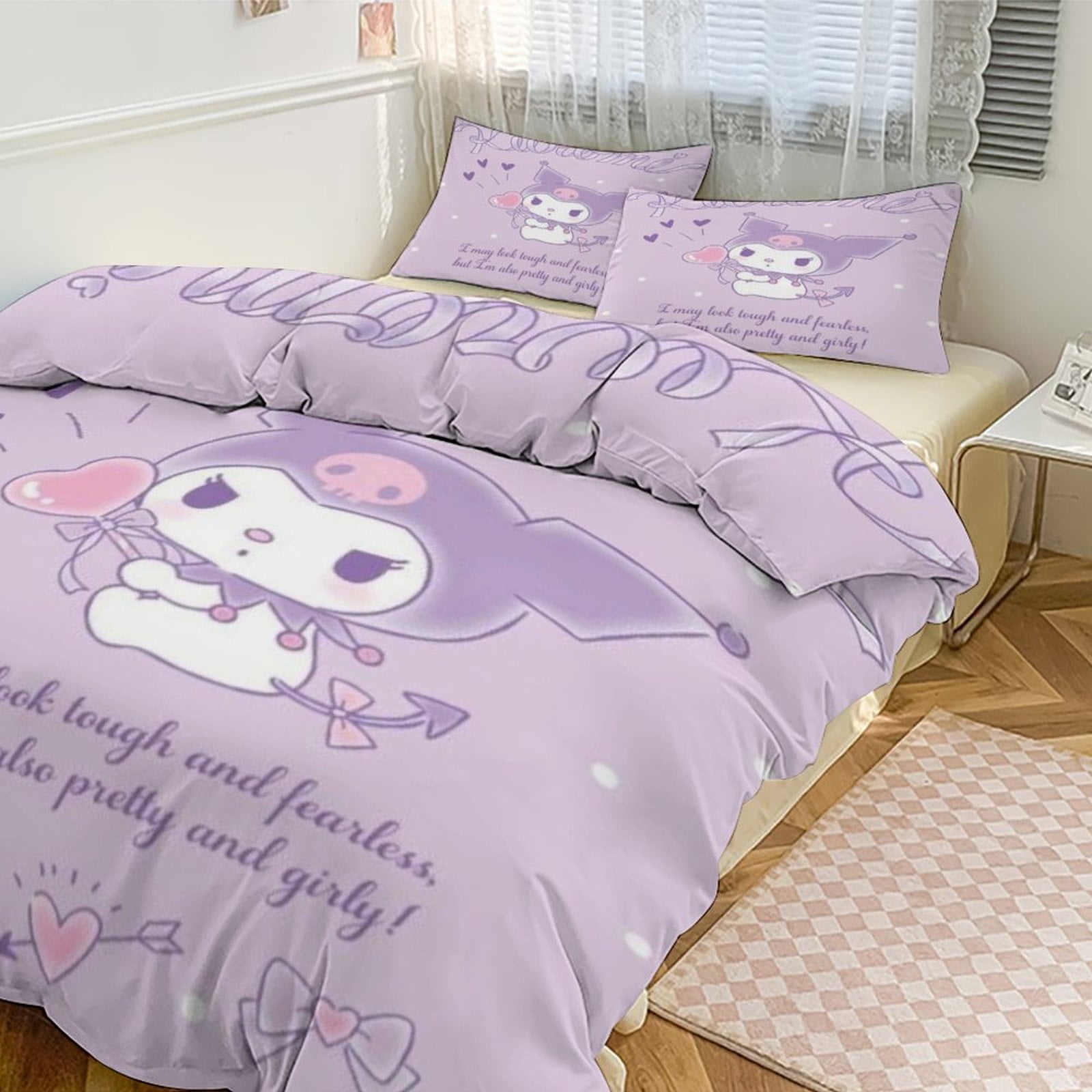 Cartoon rabbit Kids Bedding Set 3 Piece Set Cartoon Double-sided ...