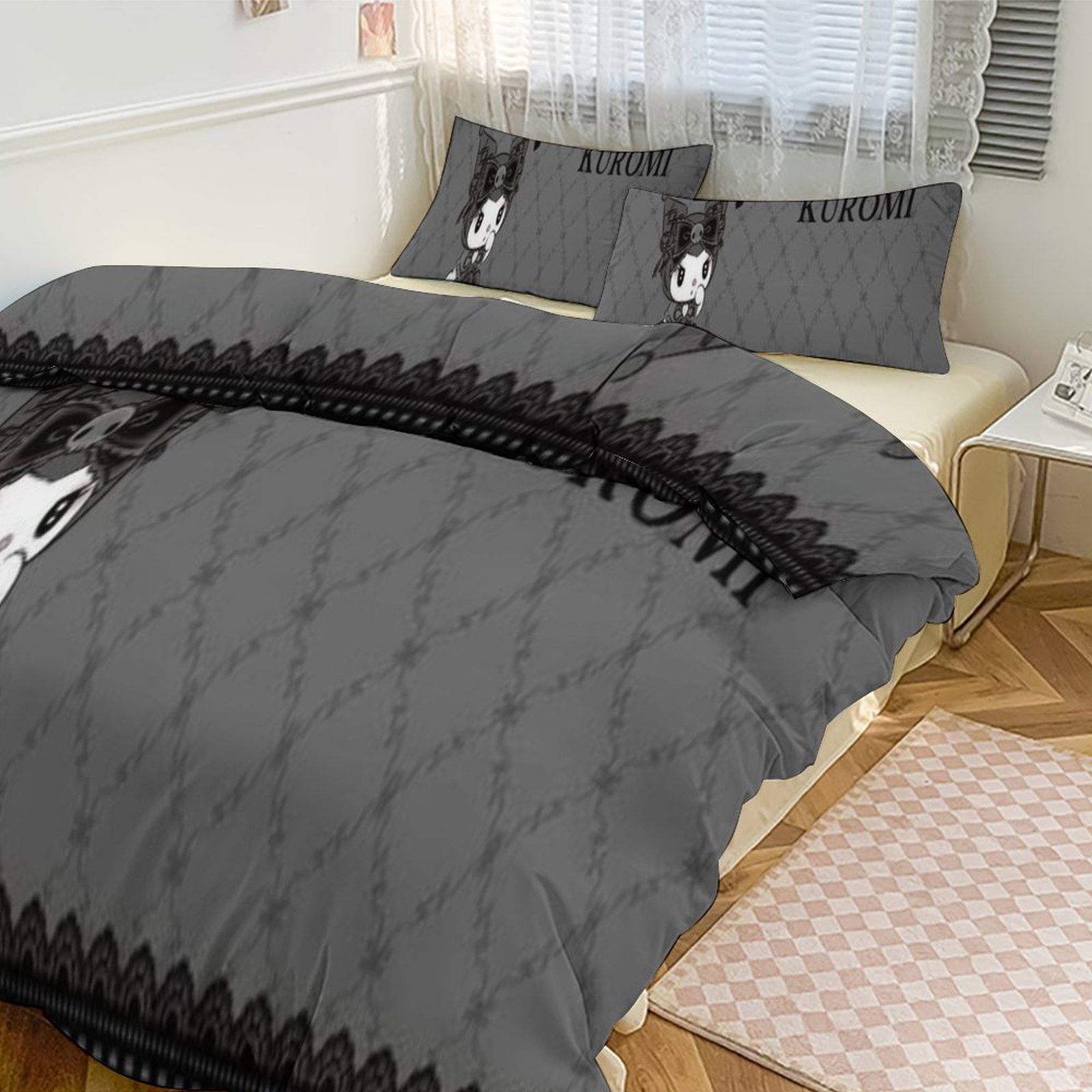 KUROMI Kids Twin Bed in a Bag, Comforter and Sheets,Cartoon DreamWorks ...