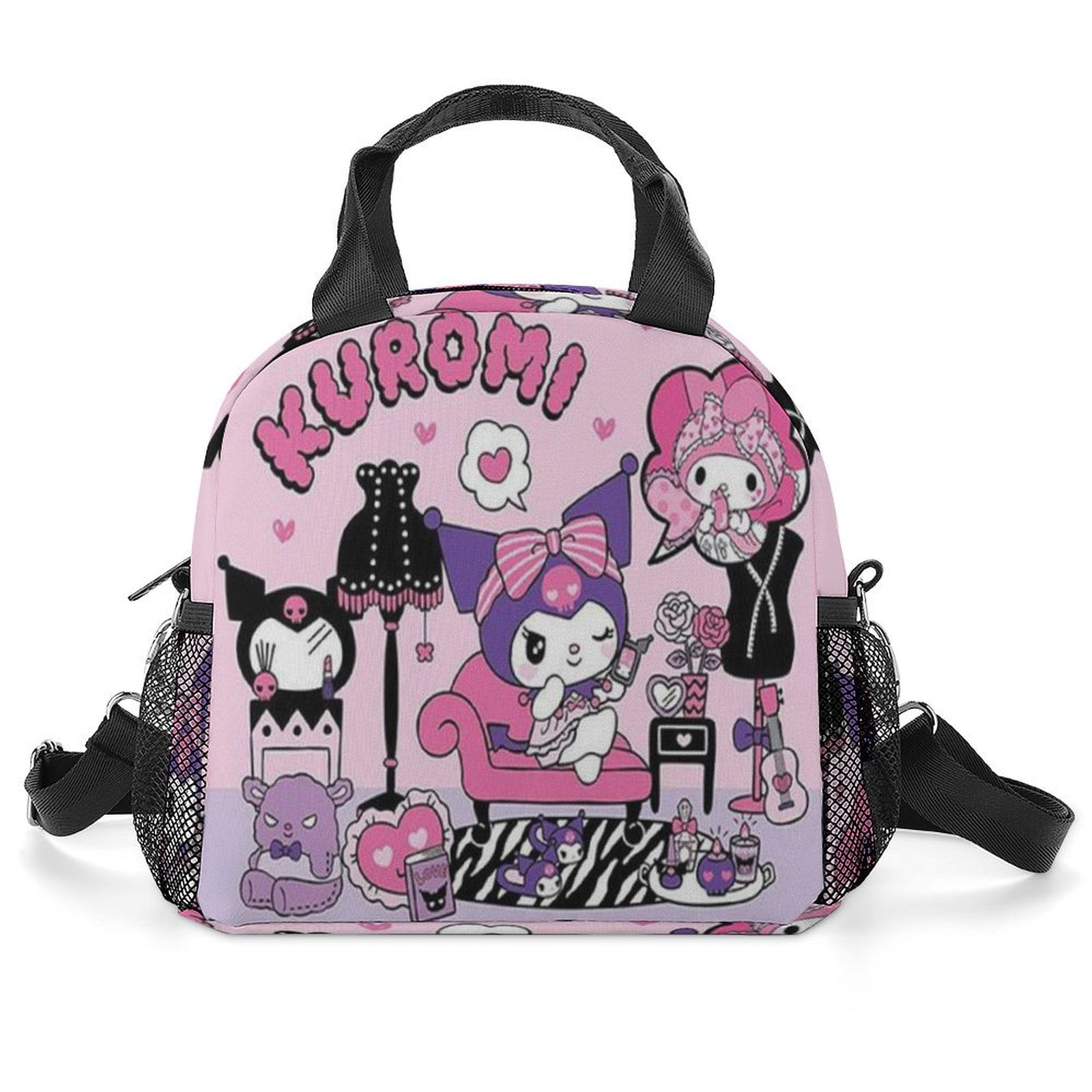 KUROMI Lunch Bag Insulated Crossbody Anime for Work Picnic Travel Gift ...
