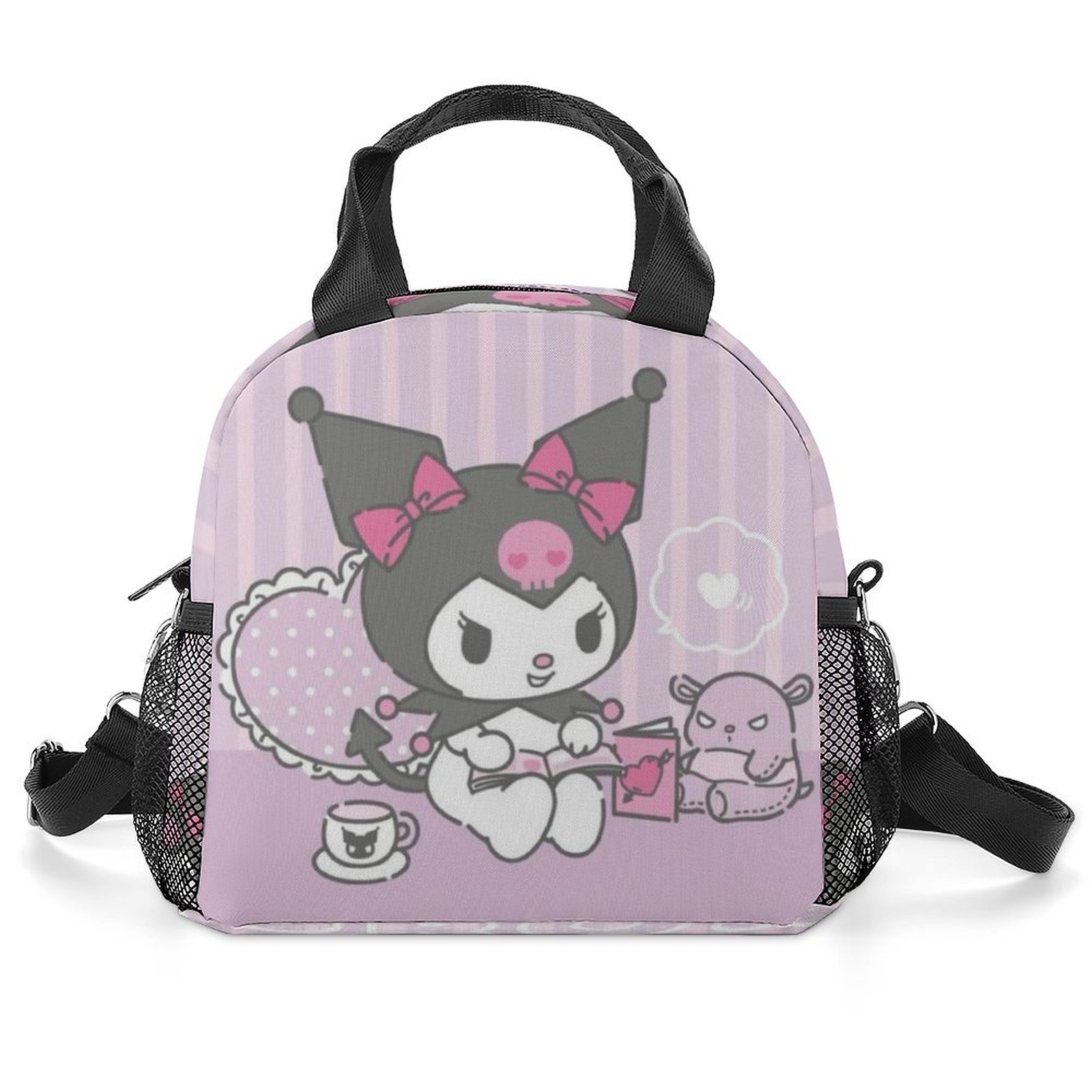 KUROMI Lunch Bag Insulated Crossbody Anime for Work Picnic Travel Gift ...
