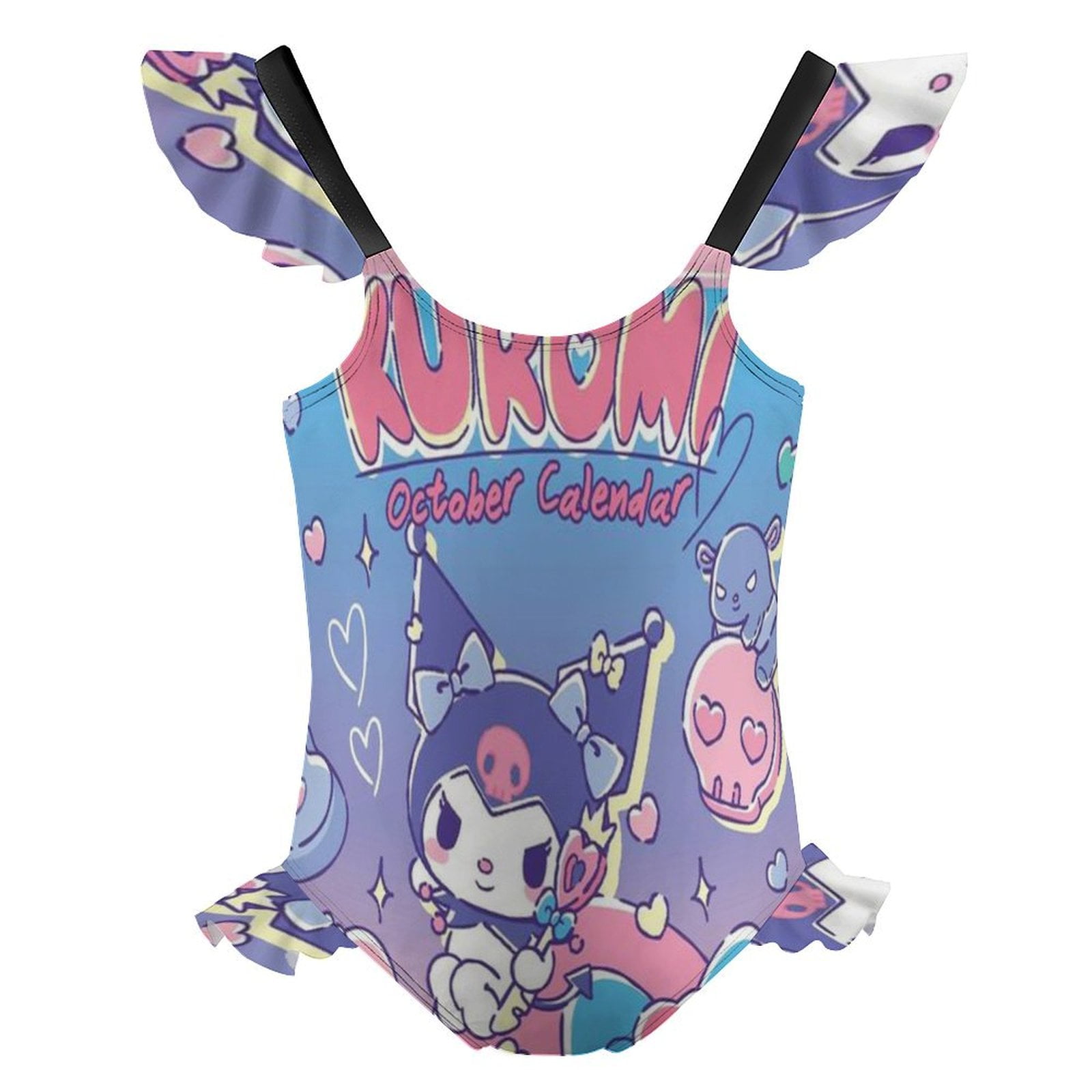 KUROMI Swimsuit Anime Cute for Girls Gift 10-12Y（150cm） KUROMI Merch ...