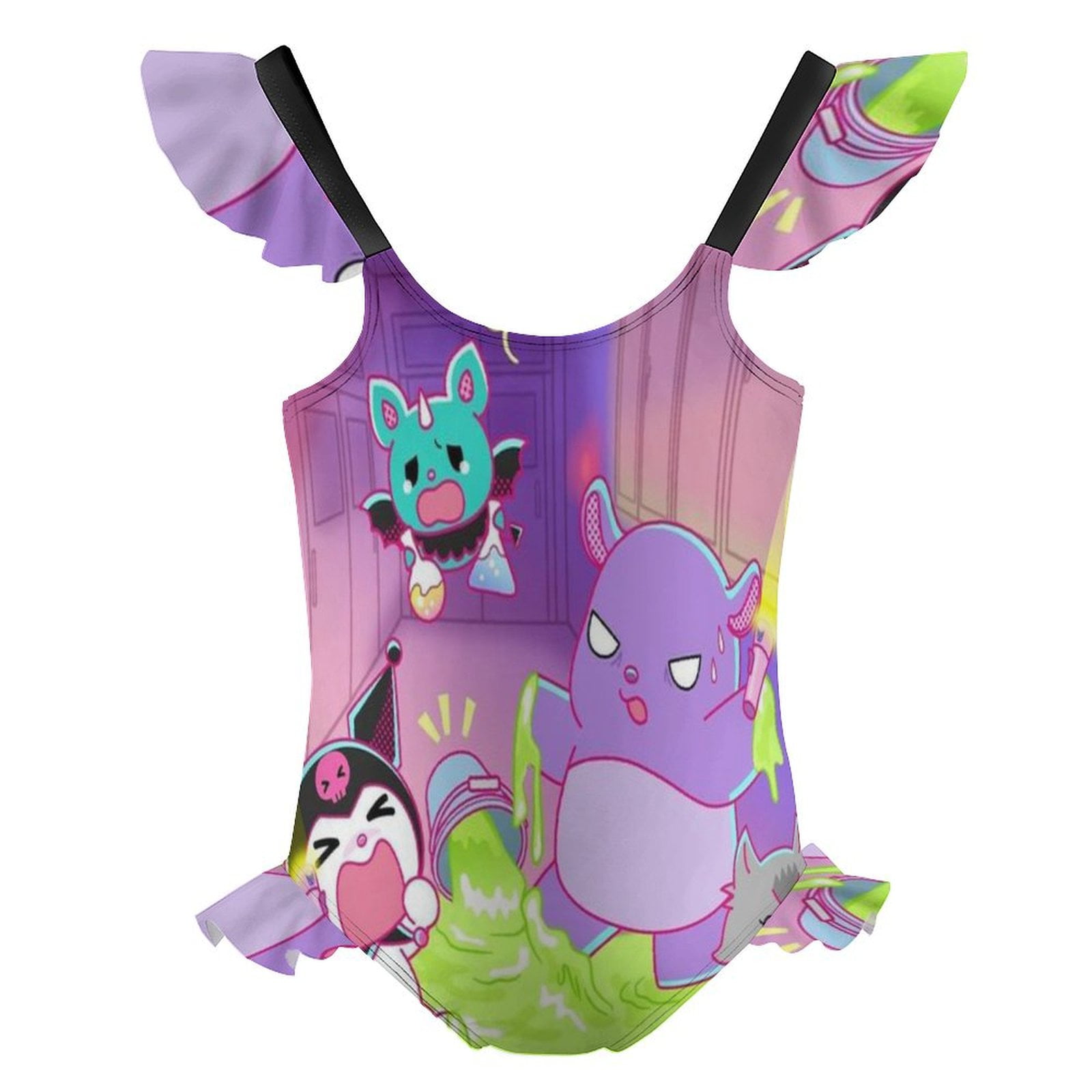 KUROMI Swimsuit Anime Cute for Girls Gift 10-12Y（150cm） KUROMI Merch ...