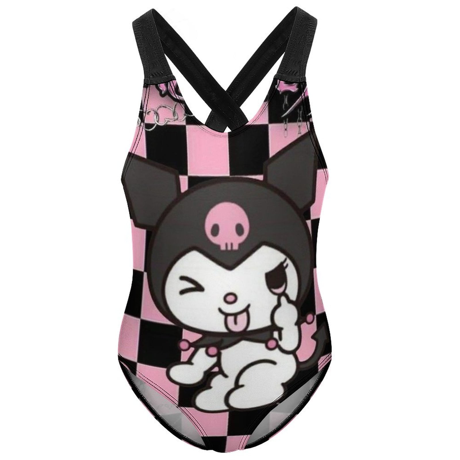 KUROMI Swimsuit Anime Cute for Girls Gift 10-12Y（150cm） KUROMI Merch ...