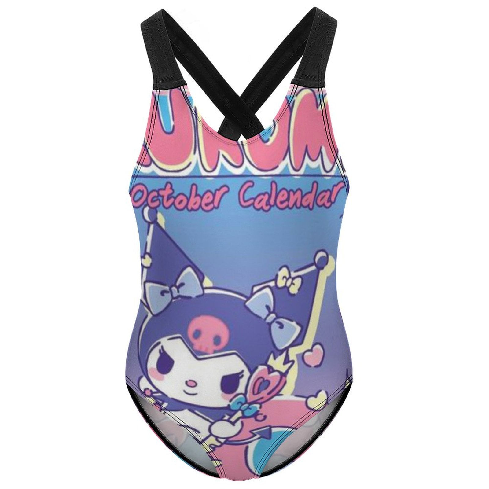 KUROMI Swimsuit Anime Cute for Girls Gift 10-12Y（150cm） KUROMI Merch ...