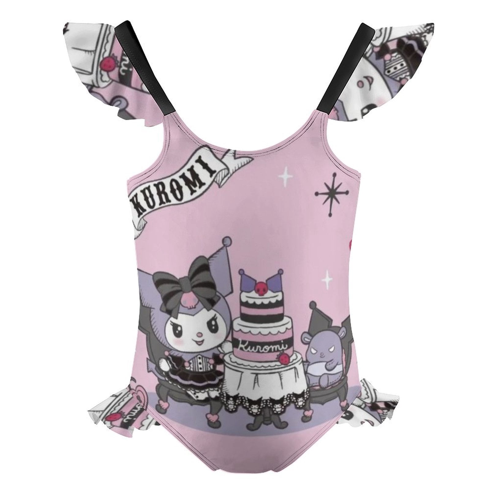 KUROMI Swimsuit Anime Cute for Girls Gift 10-12Y（150cm） KUROMI Merch ...