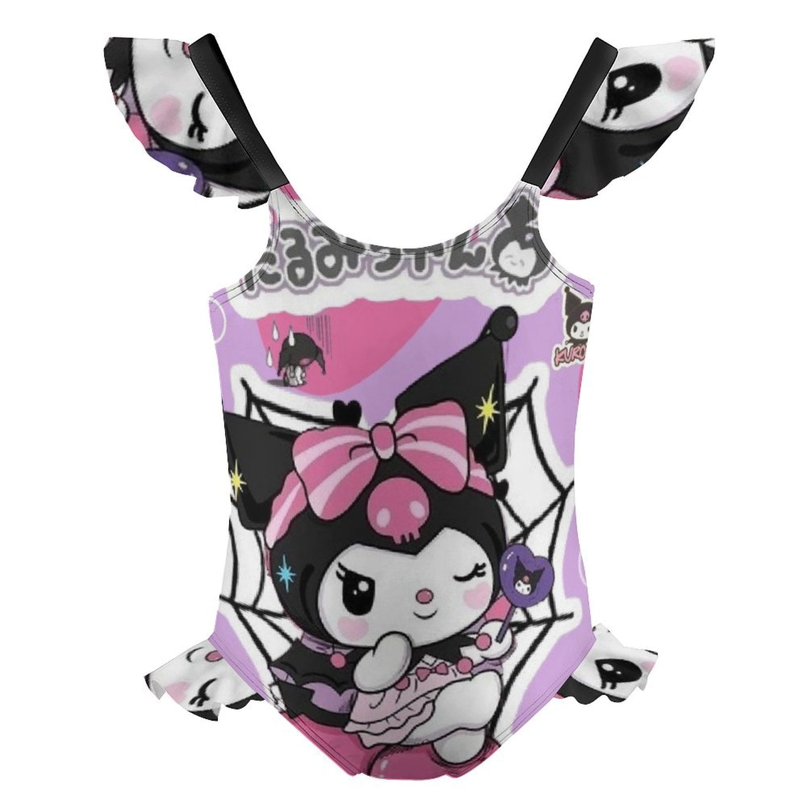 KUROMI Swimsuit Anime Cute for Girls Gift 10-12Y（150cm） KUROMI Merch ...