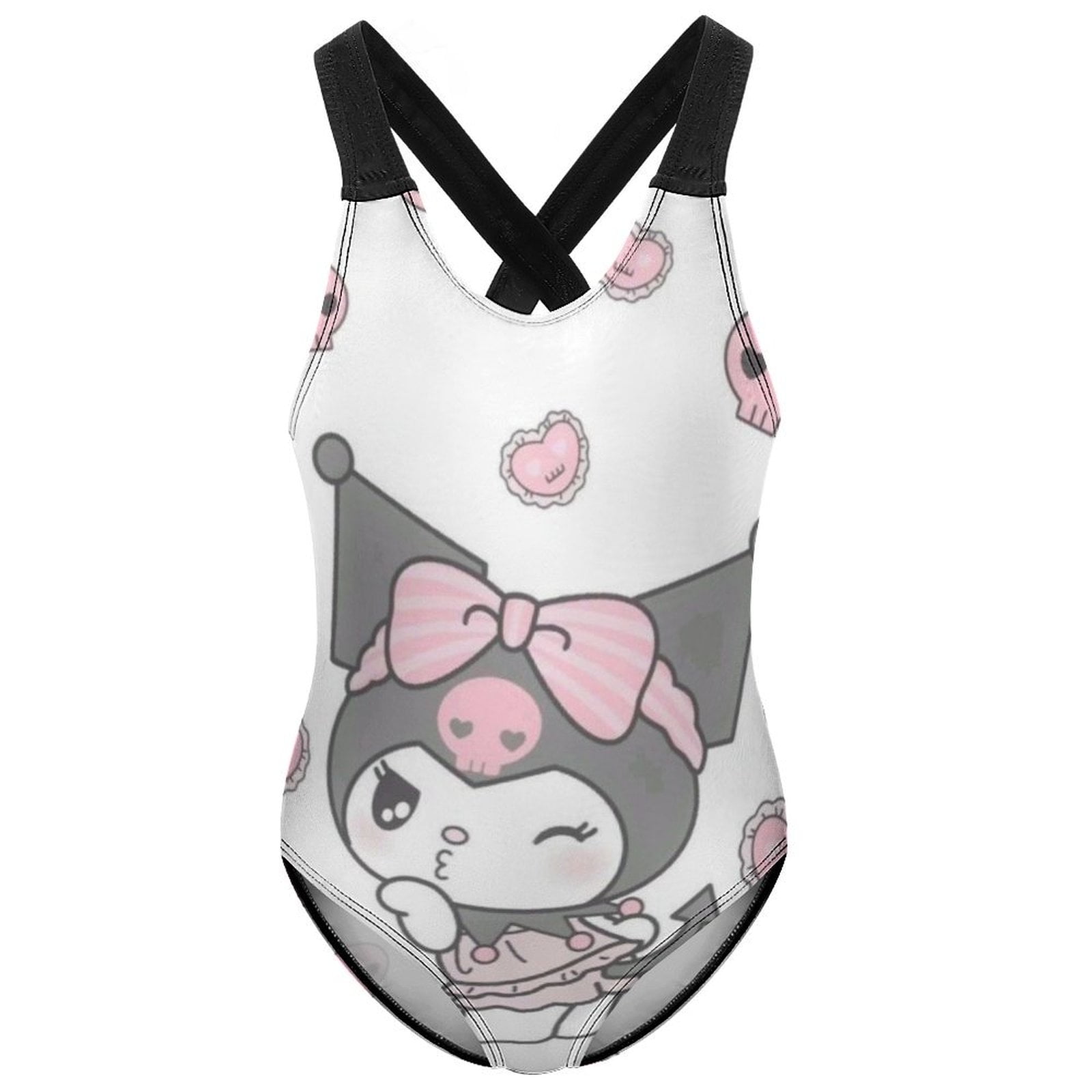 KUROMI Swimsuit Anime Cute for Girls Gift 10-12Y（150cm） KUROMI Merch ...