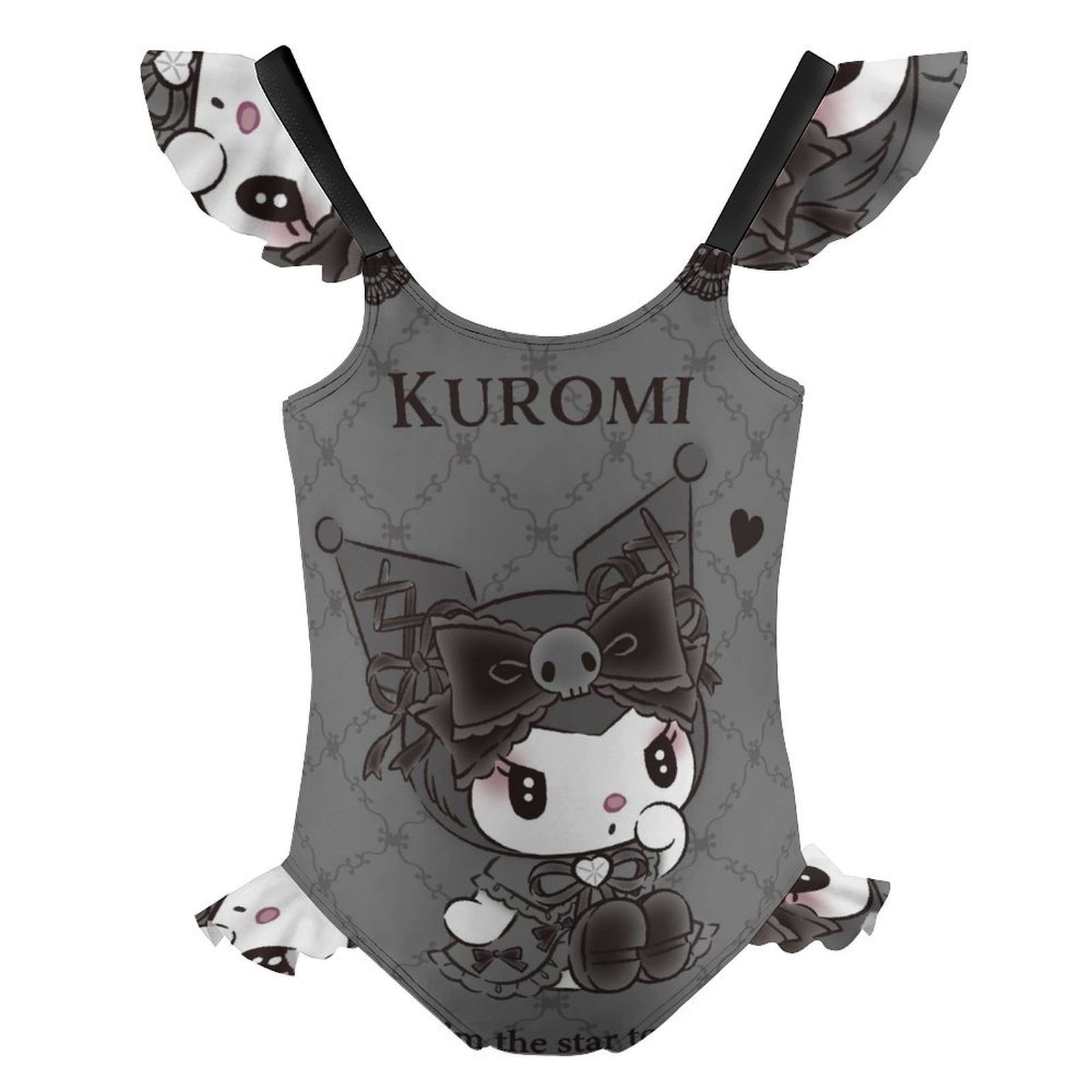 KUROMI Swimsuit Anime Cute for Girls Gift 10-12Y（150cm） KUROMI Merch ...