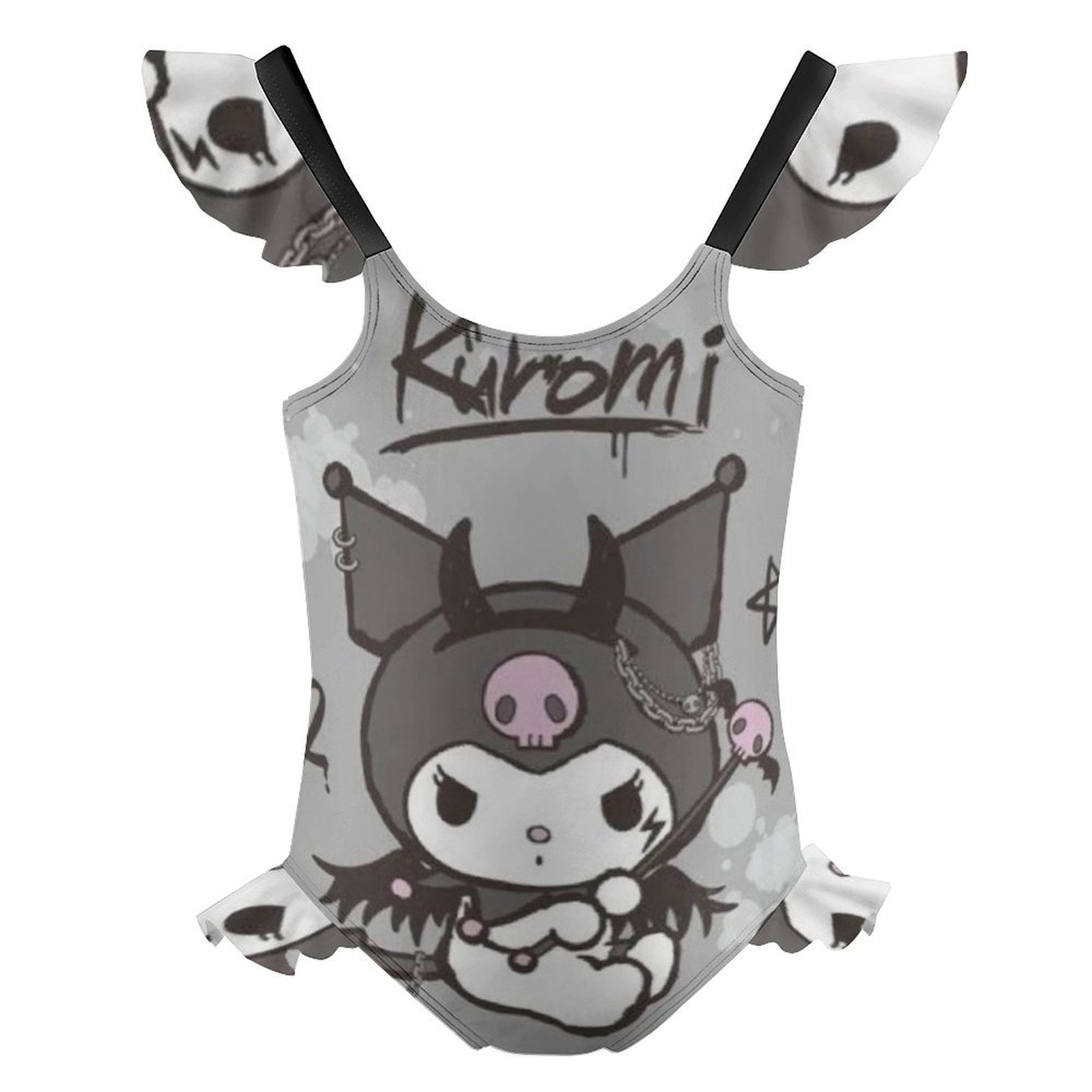 KUROMI Swimsuit Anime Cute for Girls Gift 10-12Y（150cm） KUROMI Merch ...