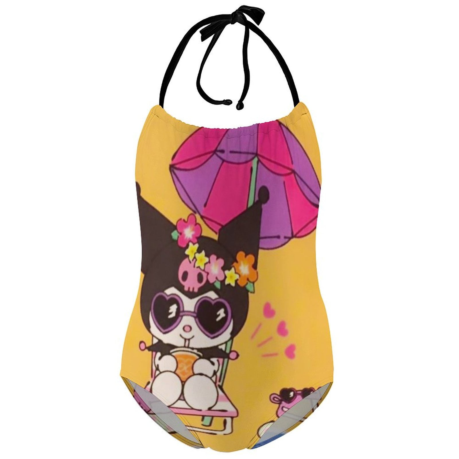 KUROMI Swimsuit Anime Cute for Girls Gift 11-13Y（160cm） KUROMI Merch ...