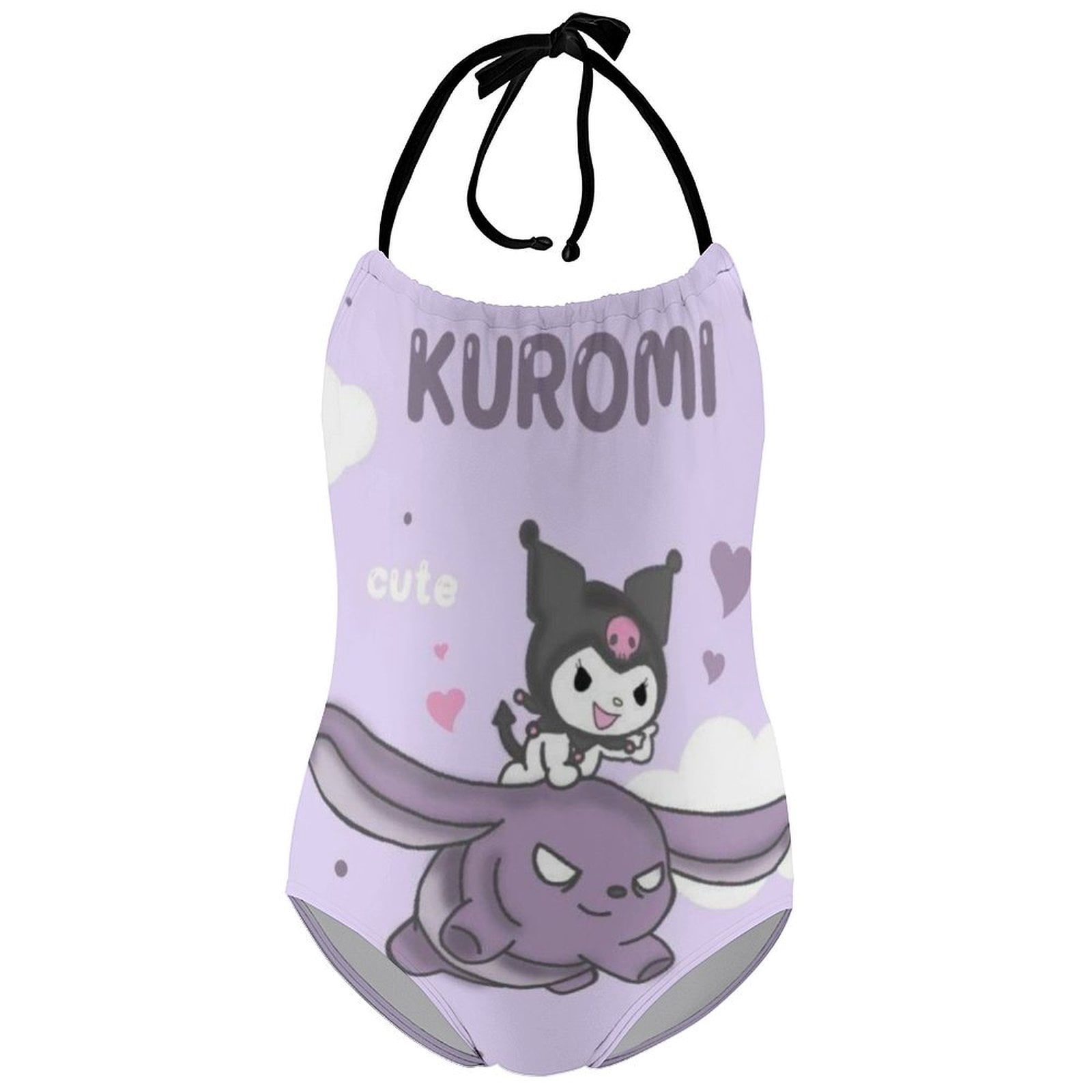 KUROMI Swimsuit Anime Cute for Girls Gift 11-13Y（160cm） KUROMI Merch ...