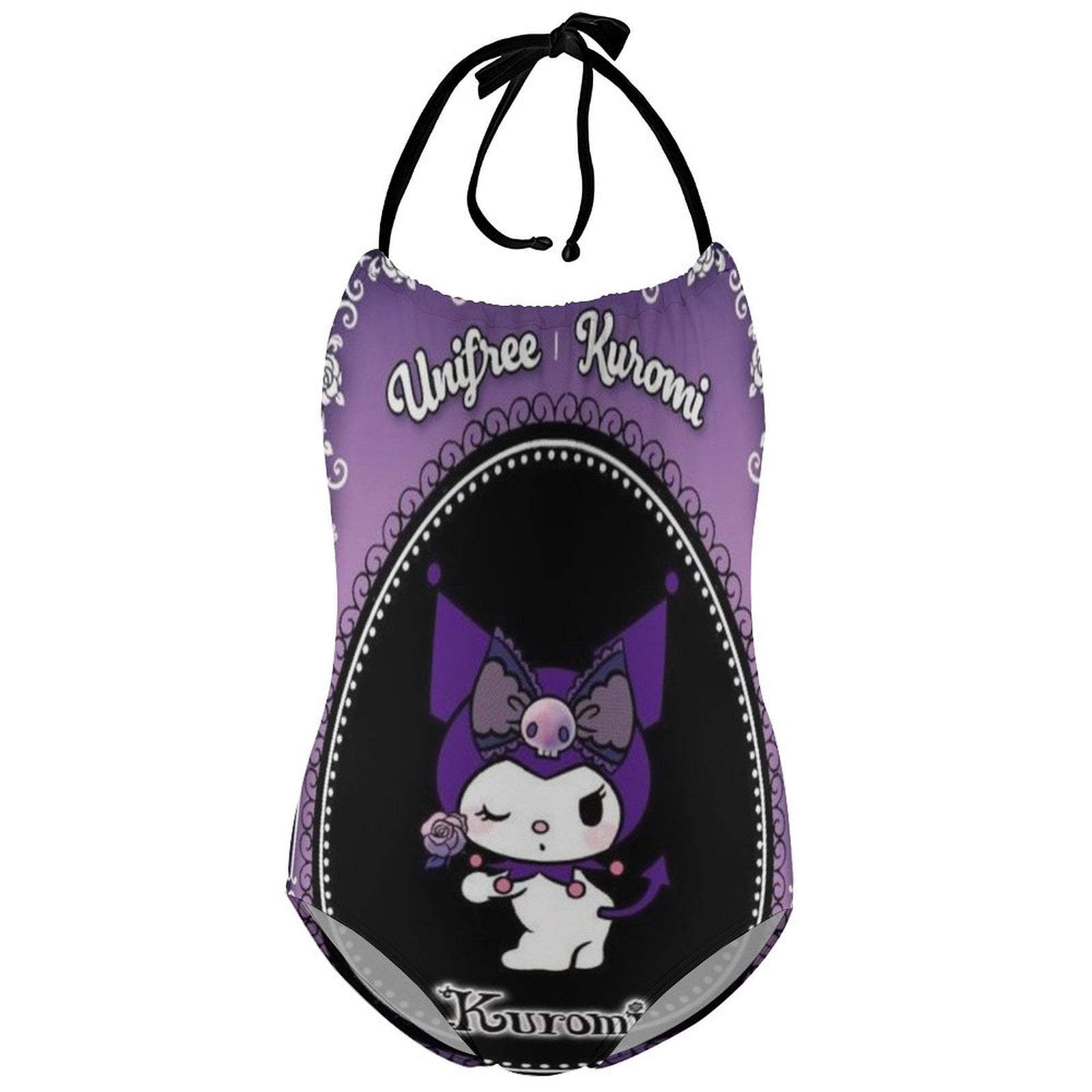 KUROMI Swimsuit Anime Cute for Girls Gift 11-13Y（160cm） KUROMI Merch ...