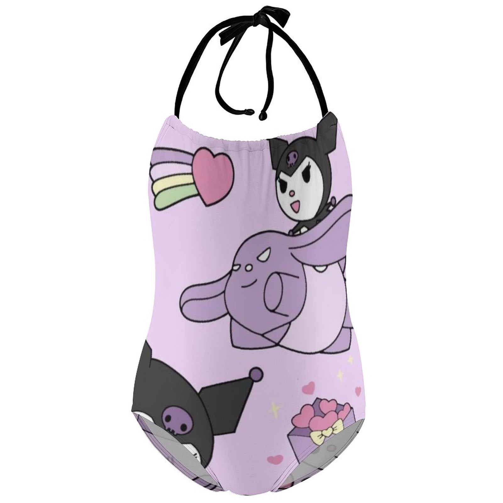 KUROMI Swimsuit Anime Cute for Girls Gift 6-7Y（110cm） KUROMI Merch ...