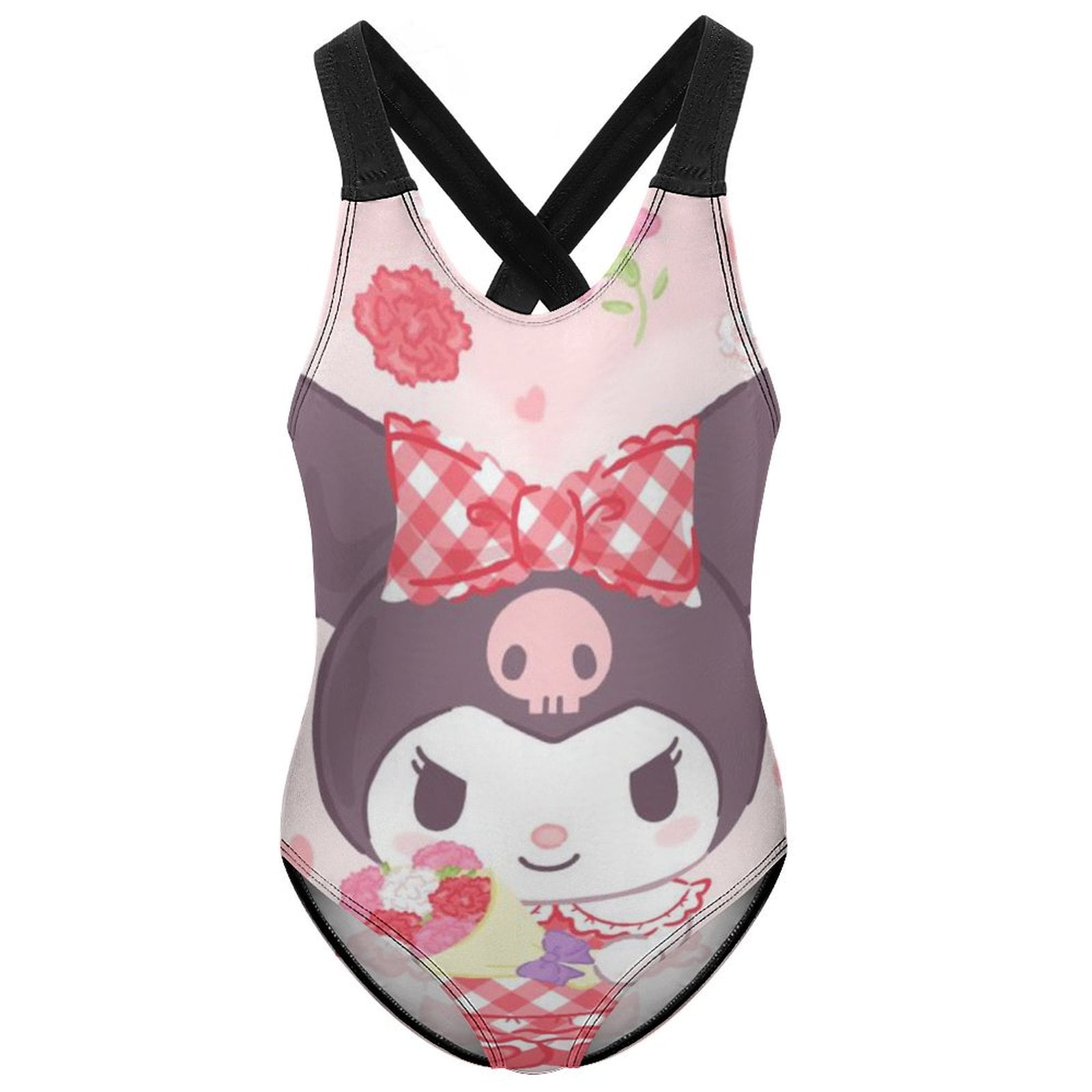 KUROMI Swimsuit Anime Cute for Girls Gift 6-7Y（110cm） KUROMI Merch ...