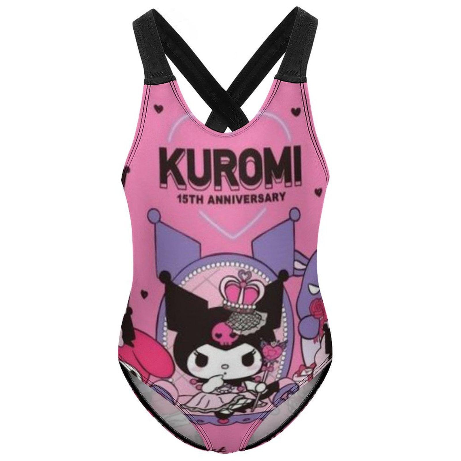 KUROMI Swimsuit Anime Cute for Girls Gift 6-7Y（110cm） KUROMI Merch ...