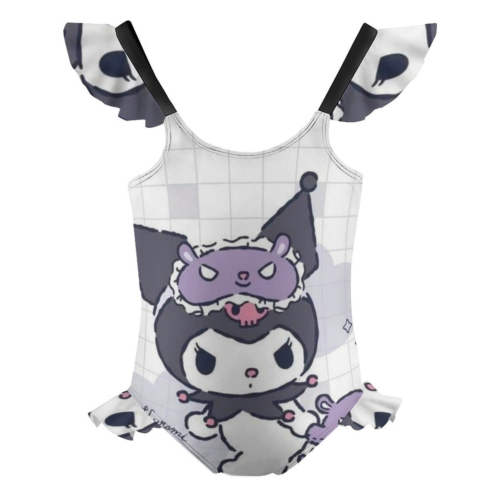 KUROMI Swimsuit Anime Cute for Girls Gift 6-7Y（110cm） KUROMI Merch ...