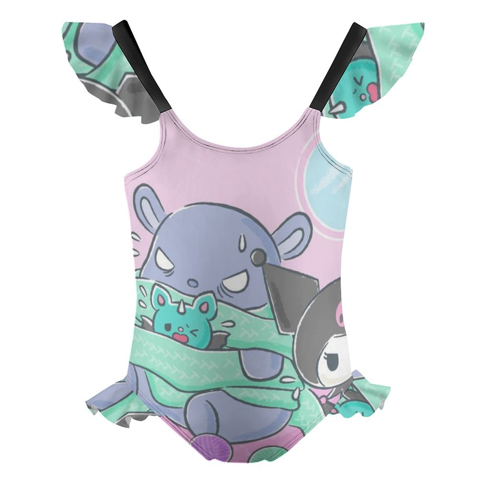 KUROMI Swimsuit Anime Cute for Girls Gift 6-7Y（110cm） KUROMI Merch ...