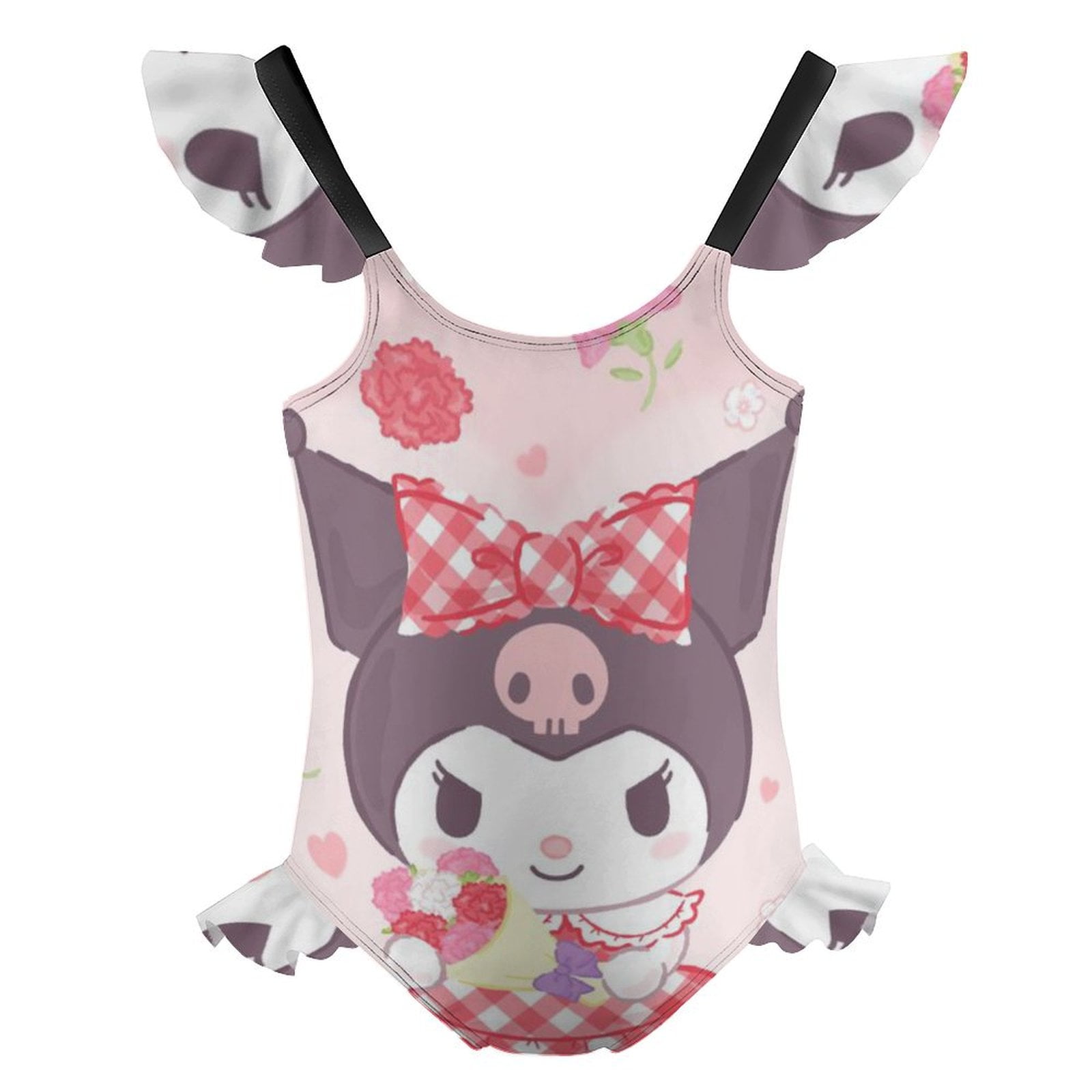 KUROMI Swimsuit Anime Cute for Girls Gift 7-9Y（120cm） KUROMI Merch ...