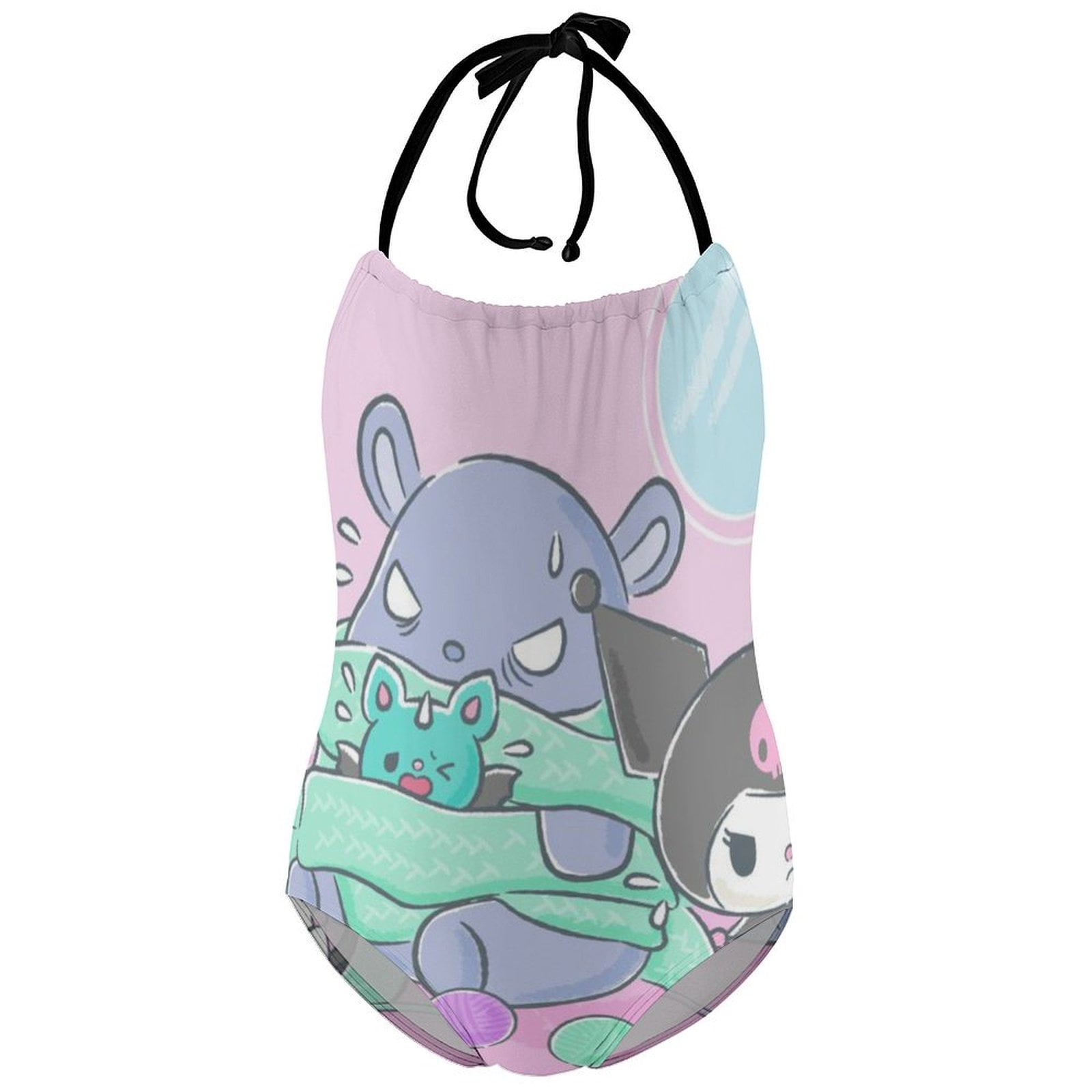 KUROMI Swimsuit Anime Cute for Girls Gift 7-9Y（120cm） KUROMI Merch ...