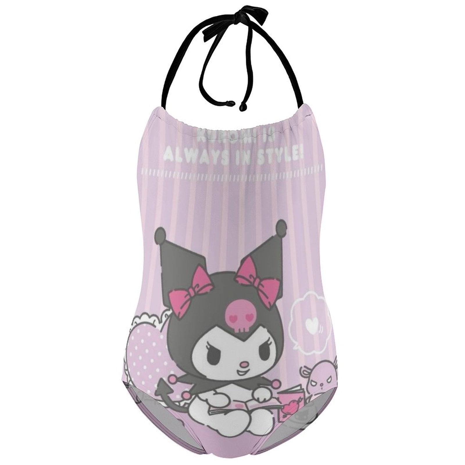 KUROMI Swimsuit Anime Cute for Girls Gift 7-9Y（120cm） KUROMI Merch ...