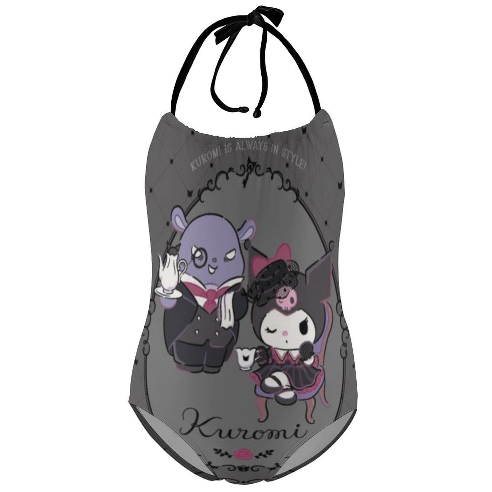KUROMI Swimsuit Anime Cute for Girls Gift 7-9Y（120cm） KUROMI Merch ...