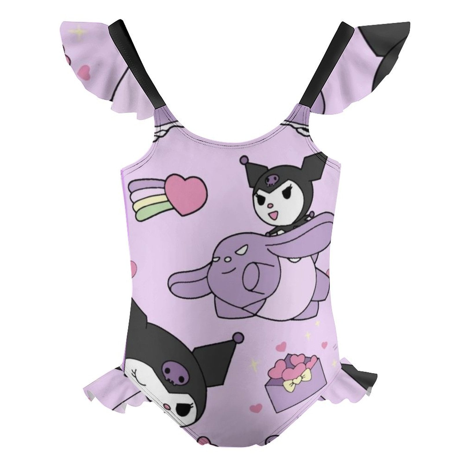KUROMI Swimsuit Anime Cute for Girls Gift 7-9Y（120cm） KUROMI Merch ...