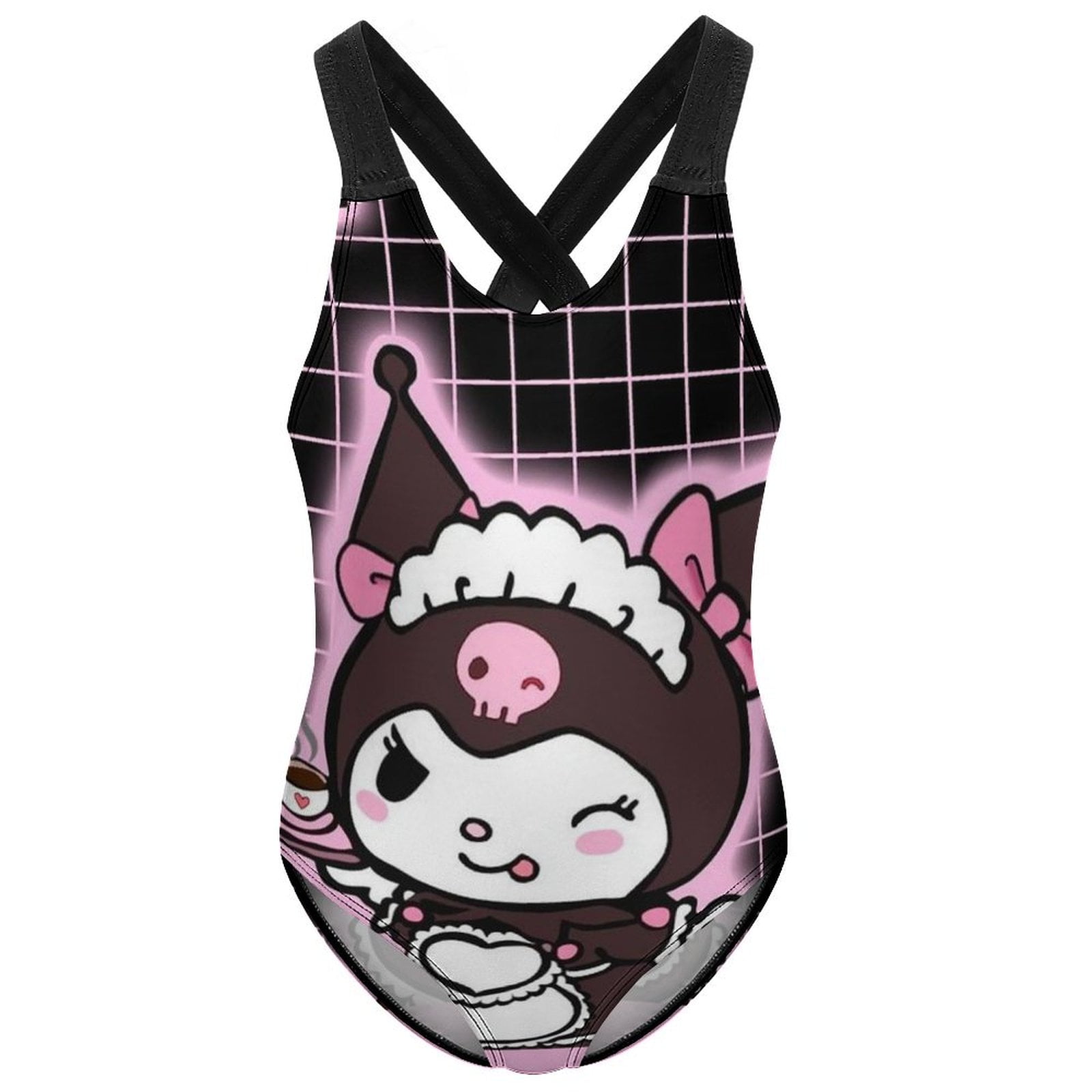KUROMI Swimsuit Anime Cute for Girls Gift 7-9Y（120cm） KUROMI Merch ...