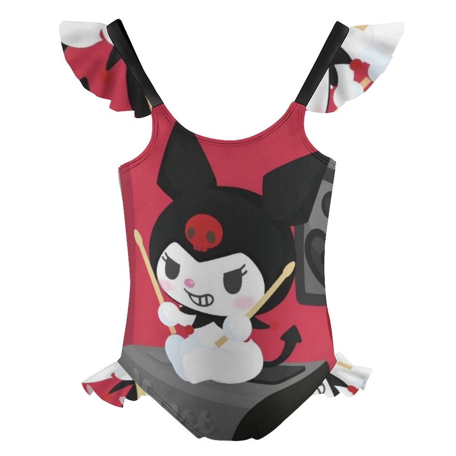 KUROMI Swimsuit Anime Cute for Girls Gift 7-9Y（120cm） KUROMI Merch ...